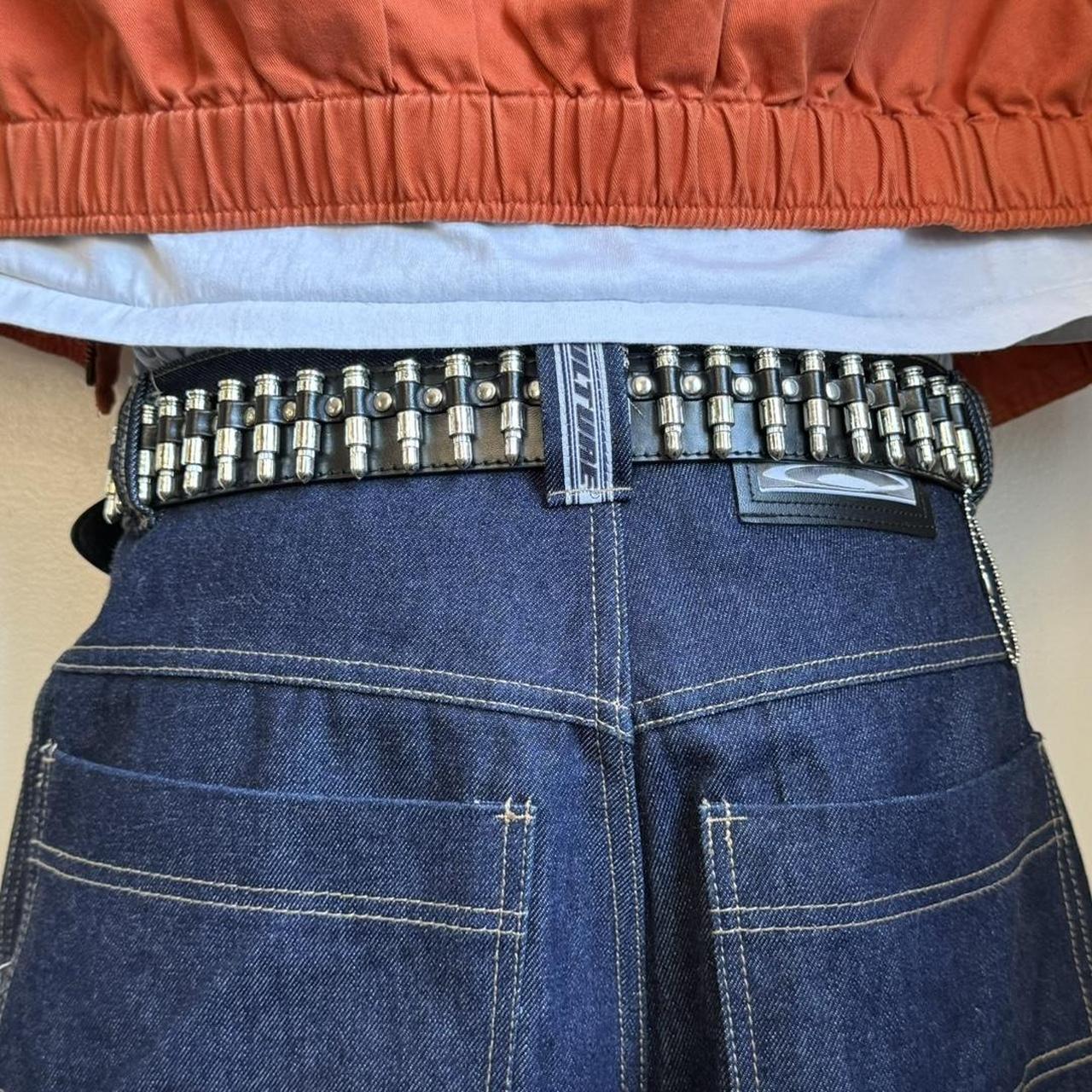 y2k 2000s bullet studded black belt these belts are... - Depop