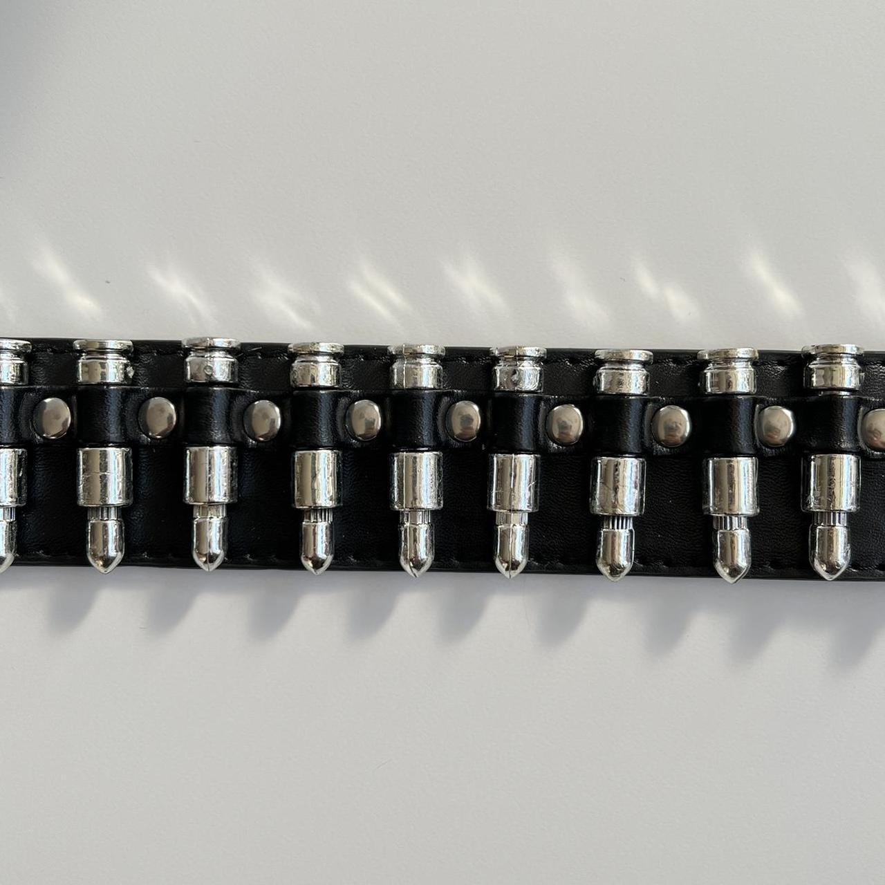 y2k 2000s bullet studded black belt these belts are... - Depop