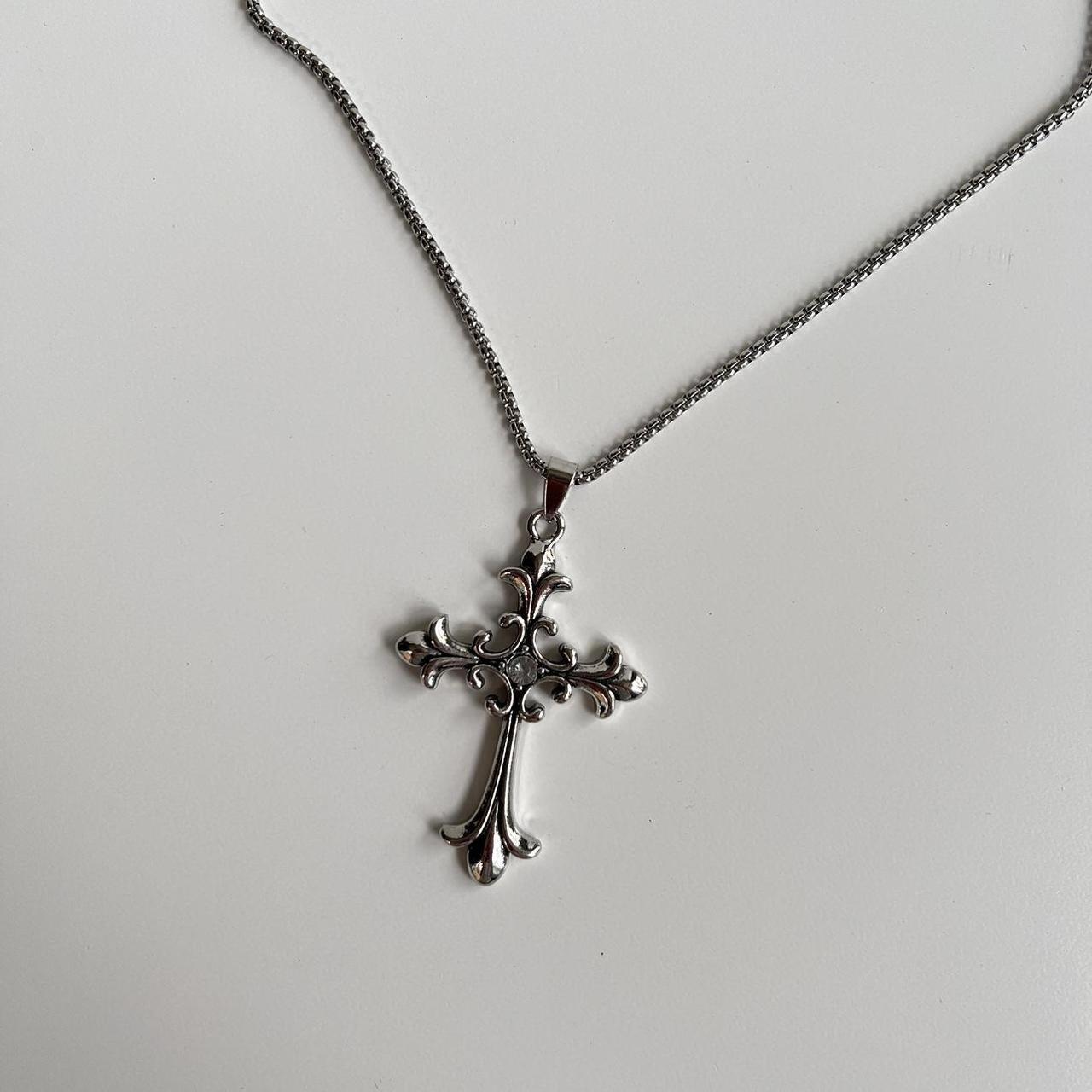 y2k 2000s grunge heavy metal punk gothic emo cross... - Depop