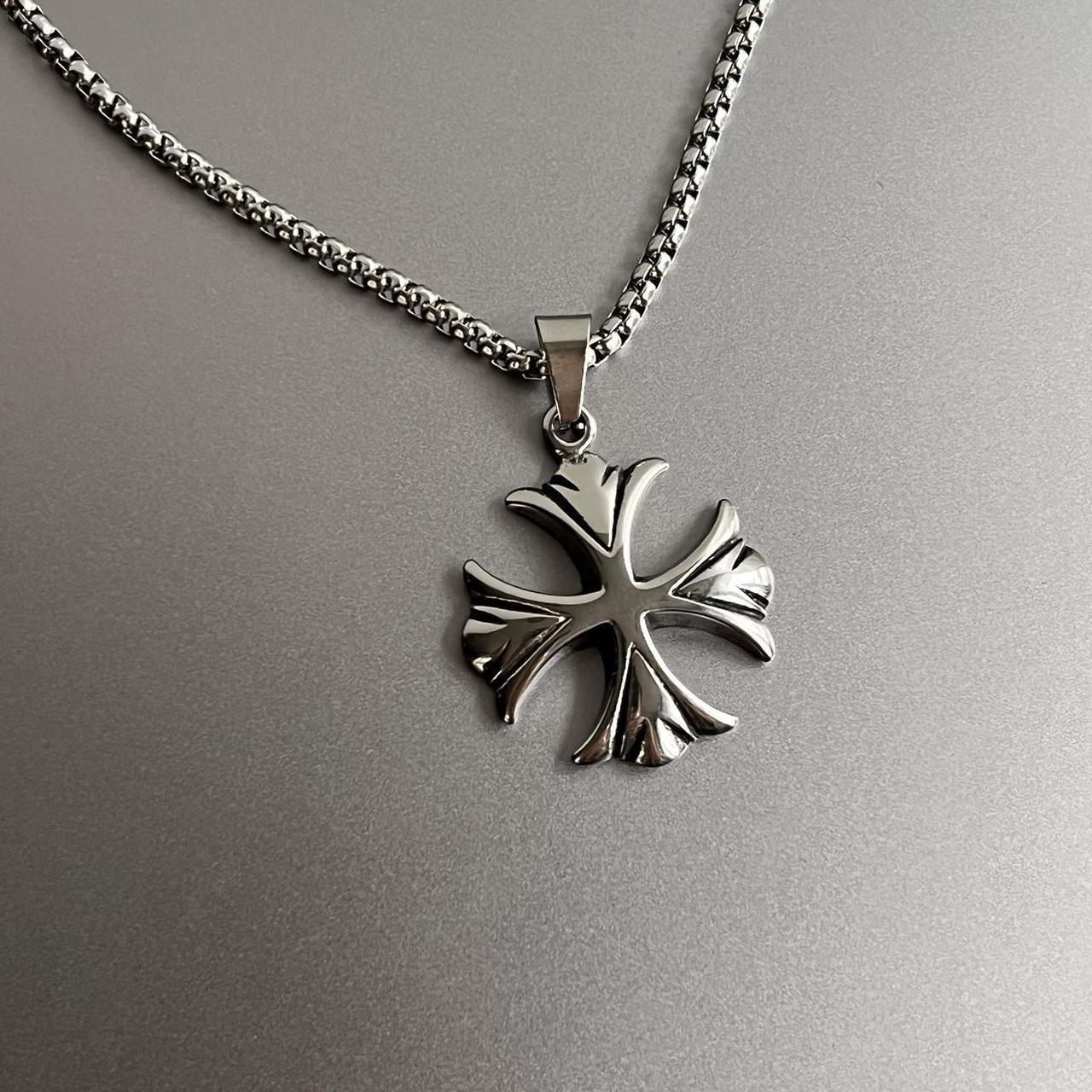 y2k 2000s vintage style heavy metal punk silver... - Depop