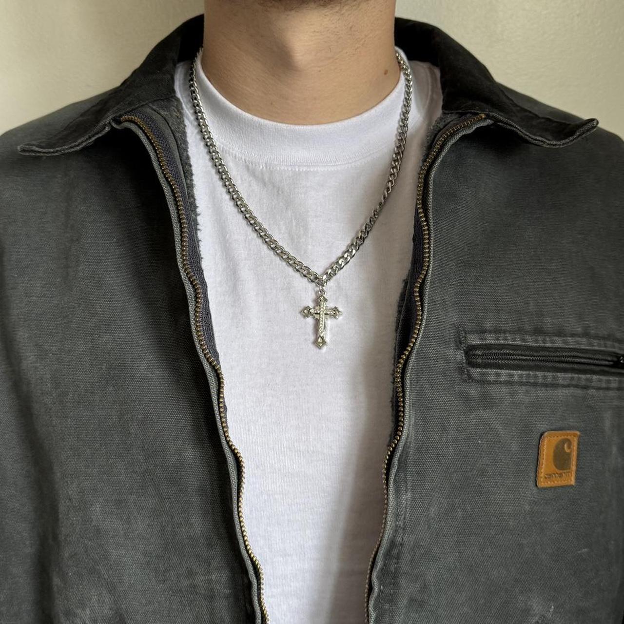 y2k 2000s style heavy metal punk grunge cuban link... - Depop