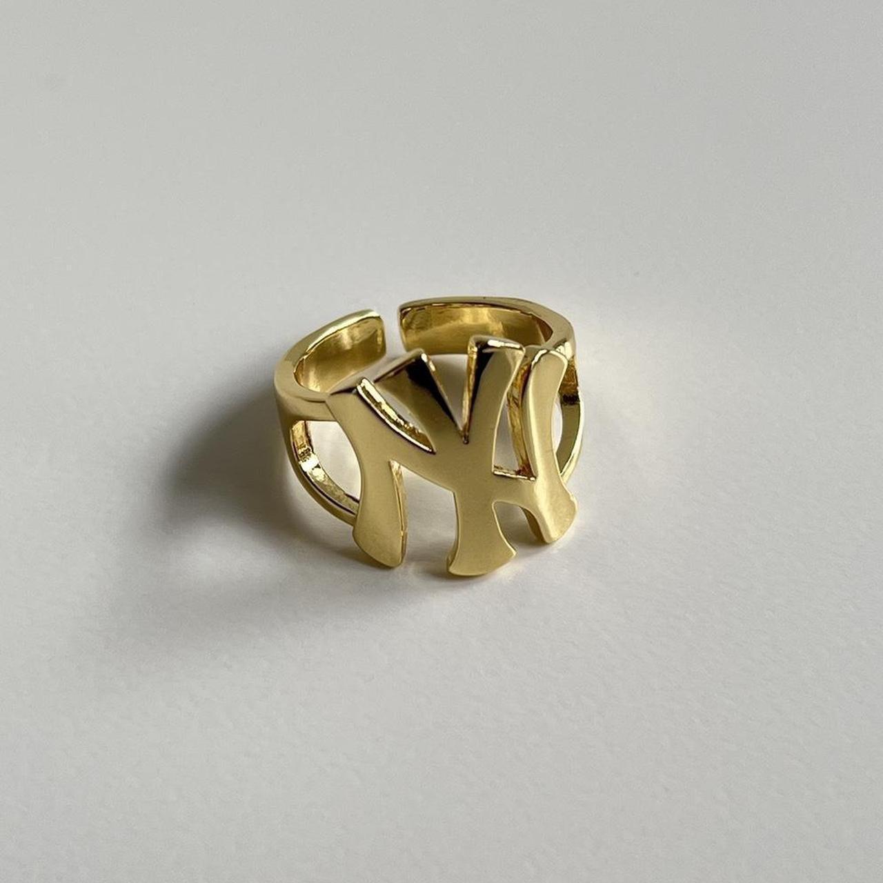 vintage y2k new york yankees gold ring beautiful... - Depop