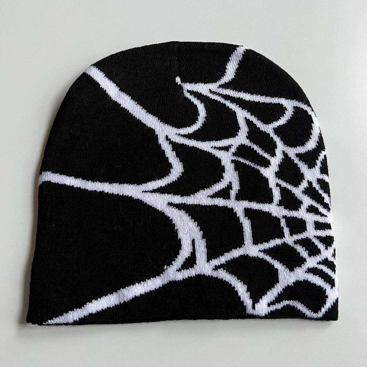 y2k 2000s grunge gothic spiderweb black and white... | Depop