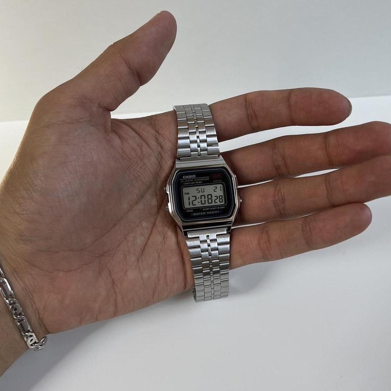 casio silver digital watch these watches are... - Depop