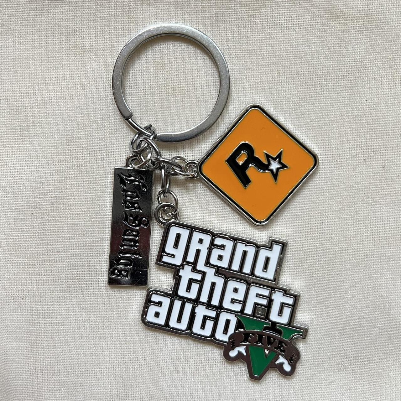 grand theft auto 5 keychain car key keychain brand... - Depop