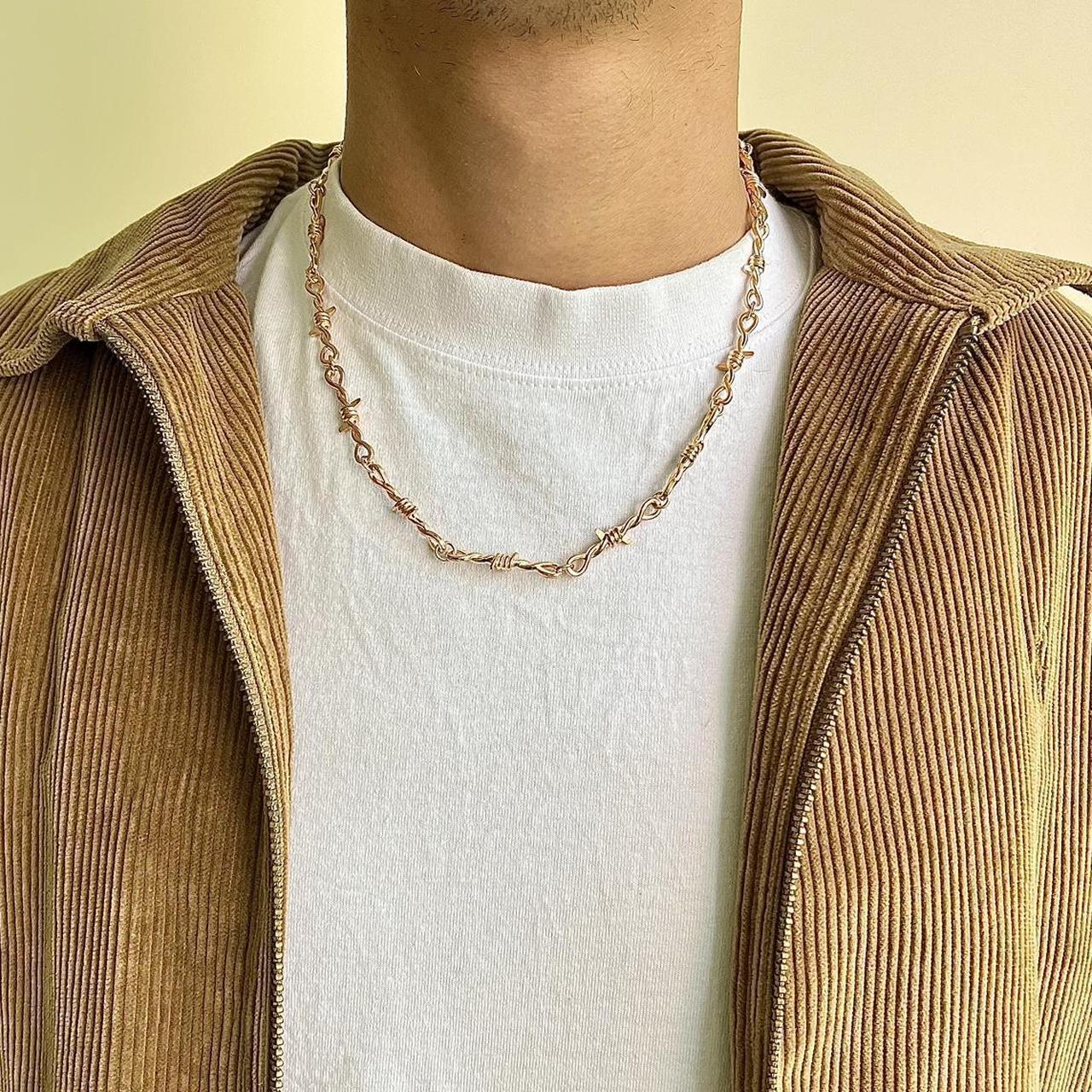 y2k 2000s gold barbwire thorn emo grunge affliction... | Depop