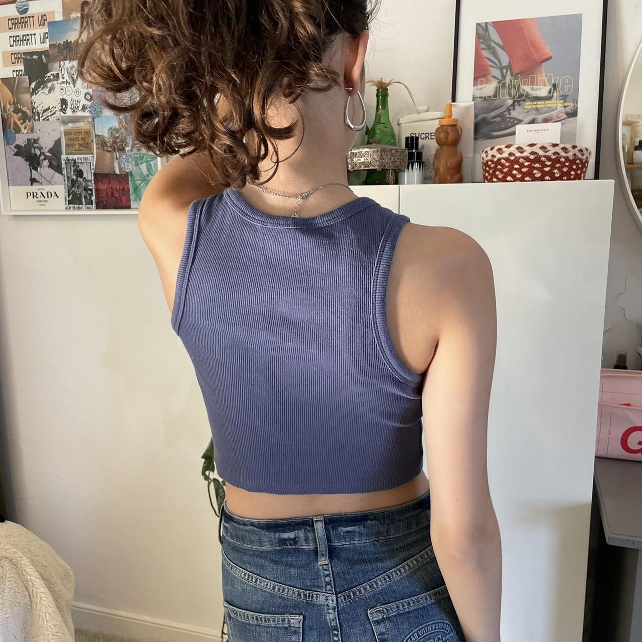 Subdued Dark Blue Navy Top Size S Great... - Depop