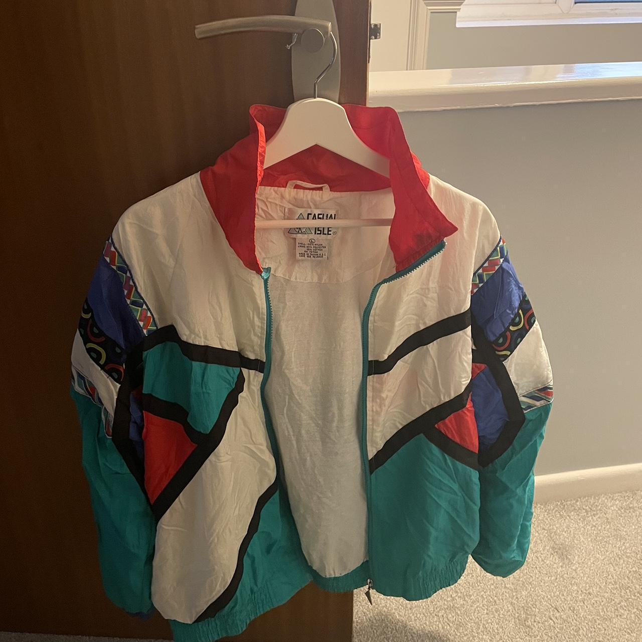 Casual Isle Vintage multicolour jacket Size L but... - Depop