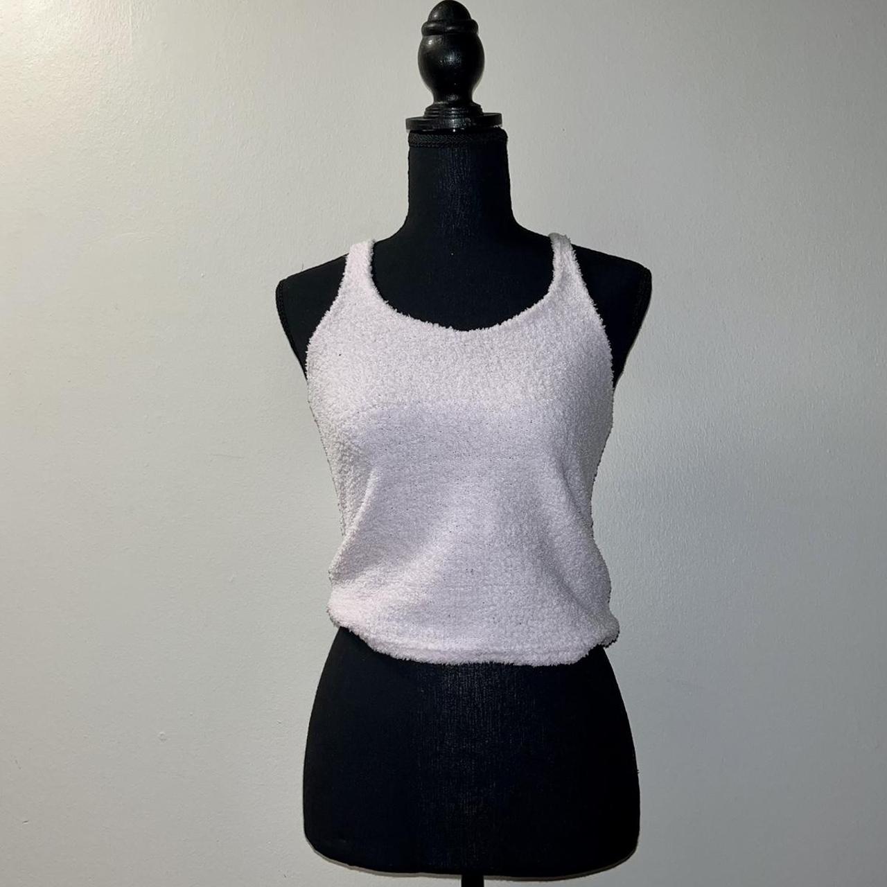 ASOS Baby Pink Furry Tank Top Soft Comfortable... - Depop