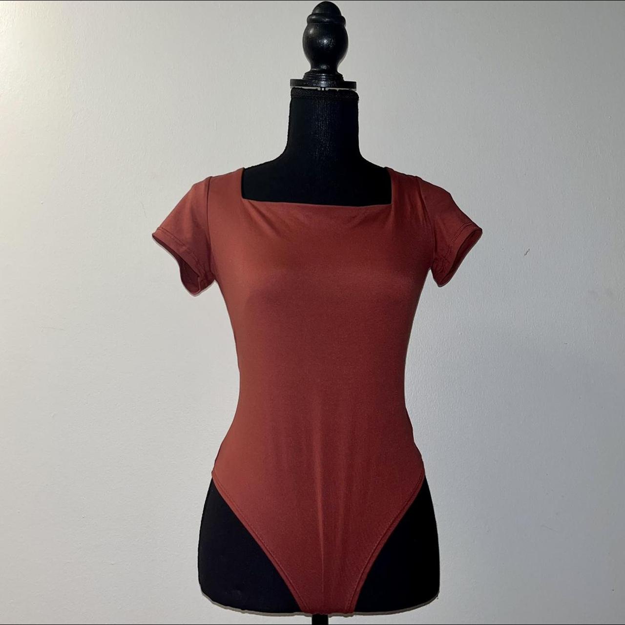 Gaze Rust Bodysuit Soft spandex material Double... - Depop