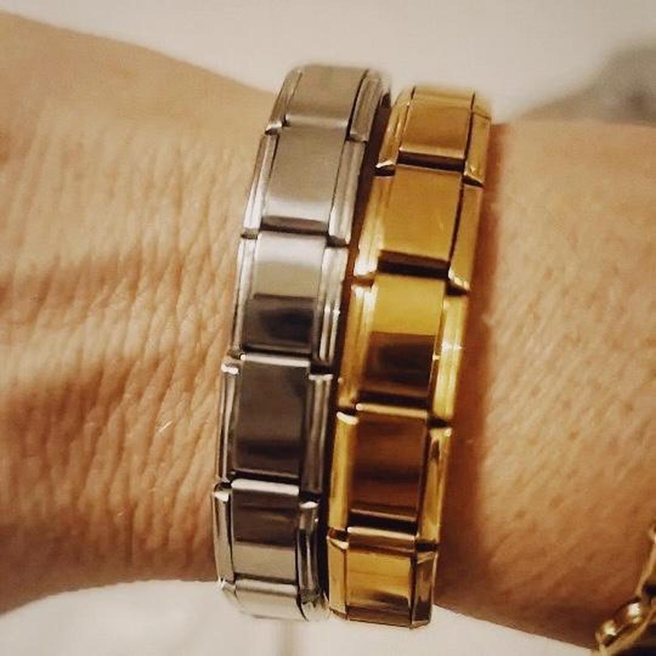 Gold and Silver Italian Charm Bracelet 💋 PLEASE DM... - Depop