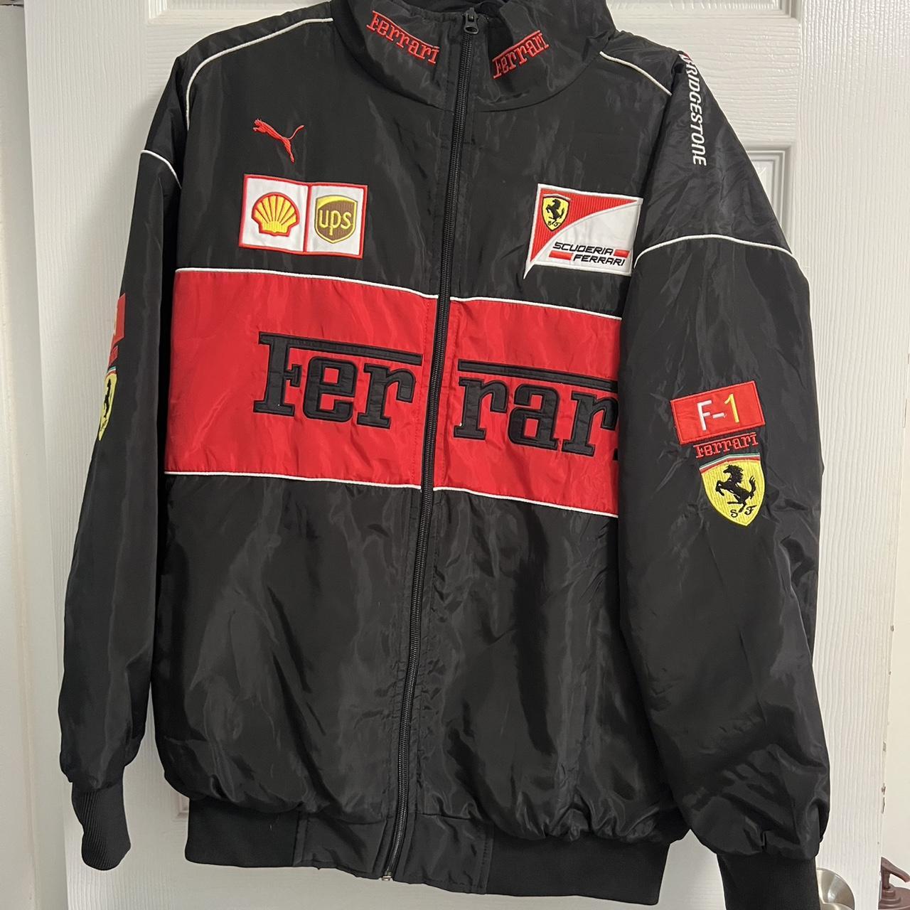 Ferrari race car windbreaker bomber size... | Depop