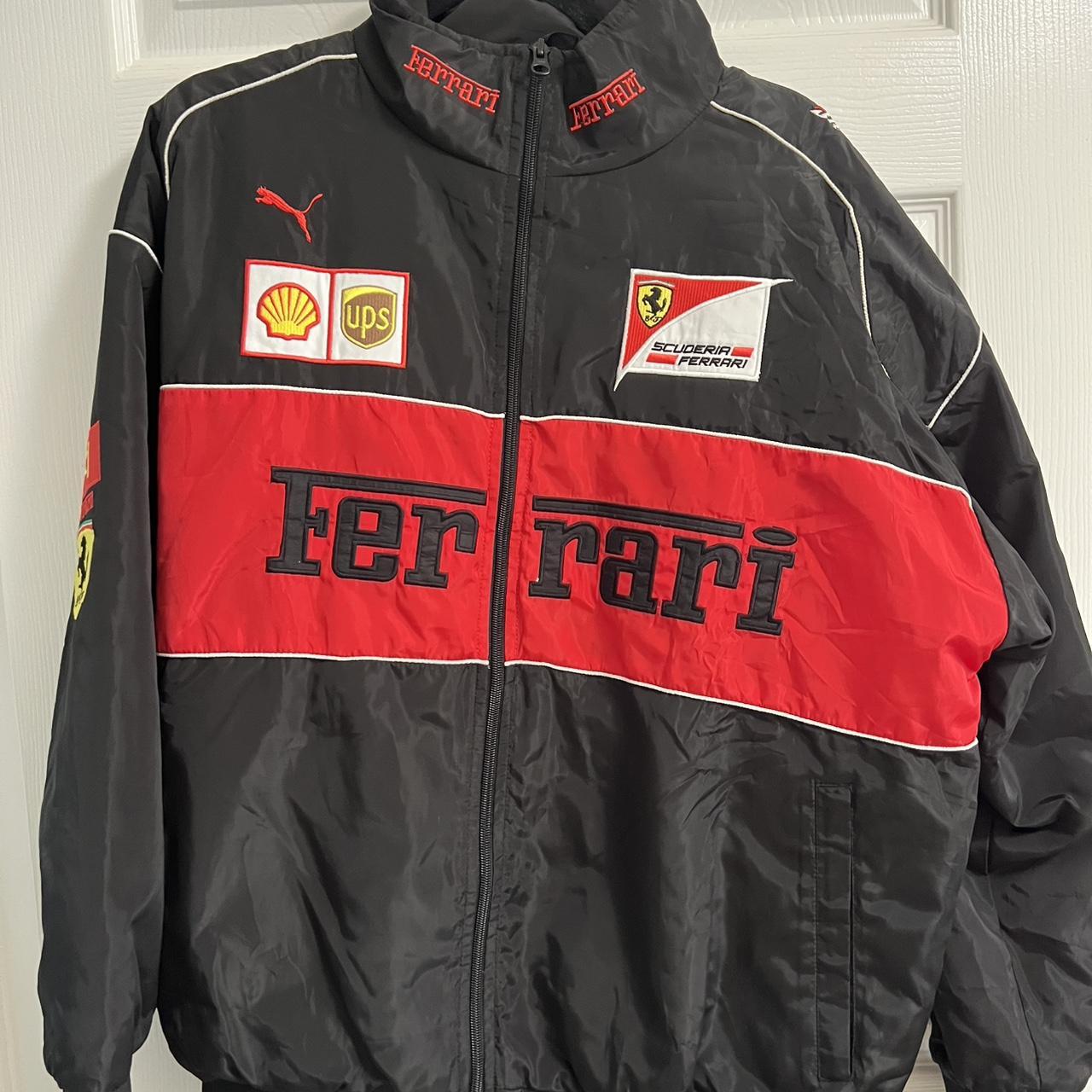 Ferrari race car windbreaker bomber size... | Depop