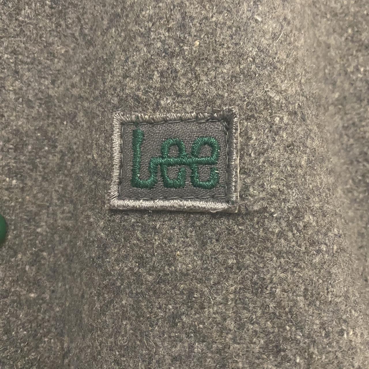 Authentic Lee Varsity jacket, wool blend with green... - Depop