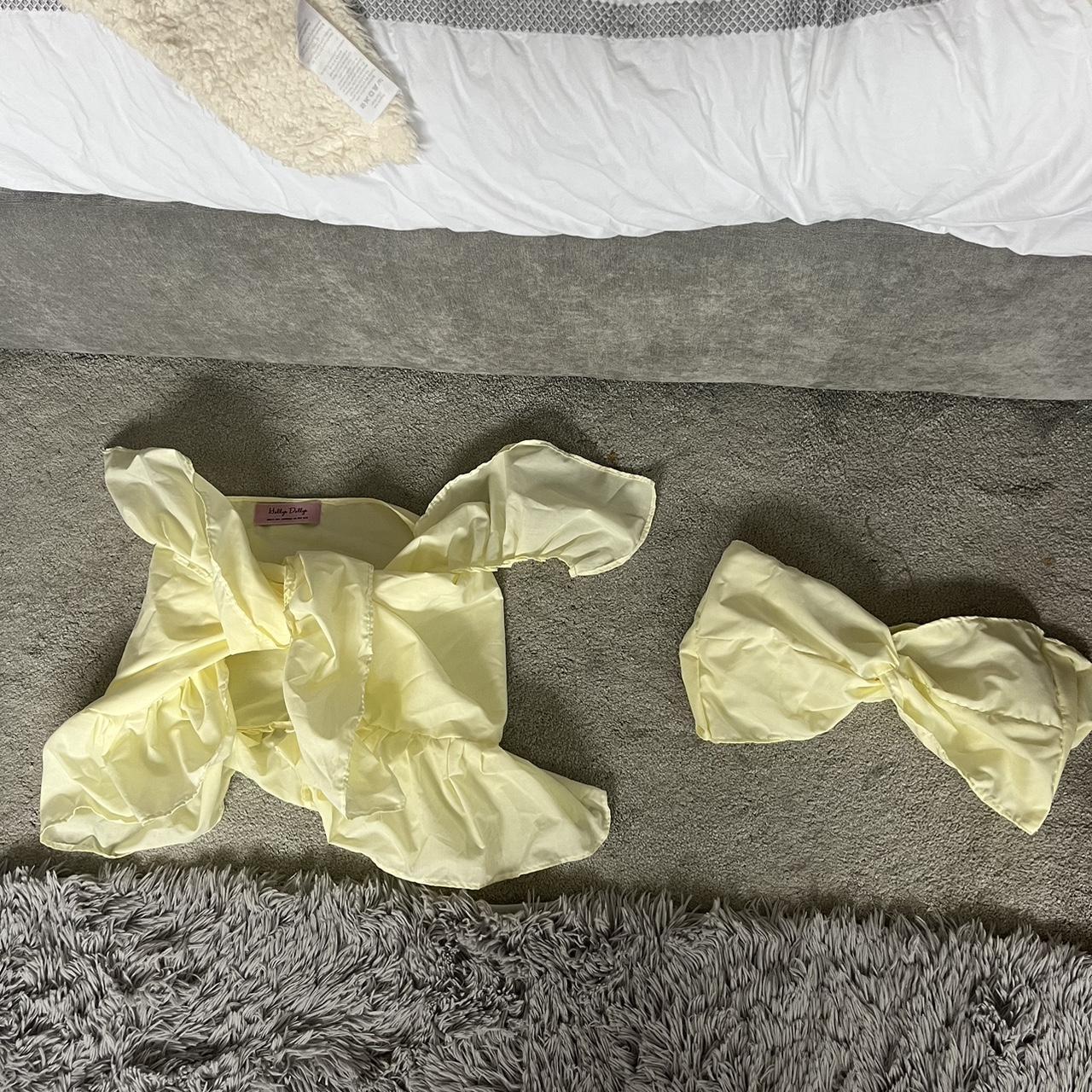 Lemon light yellow handmade bikini cover set Beach... - Depop