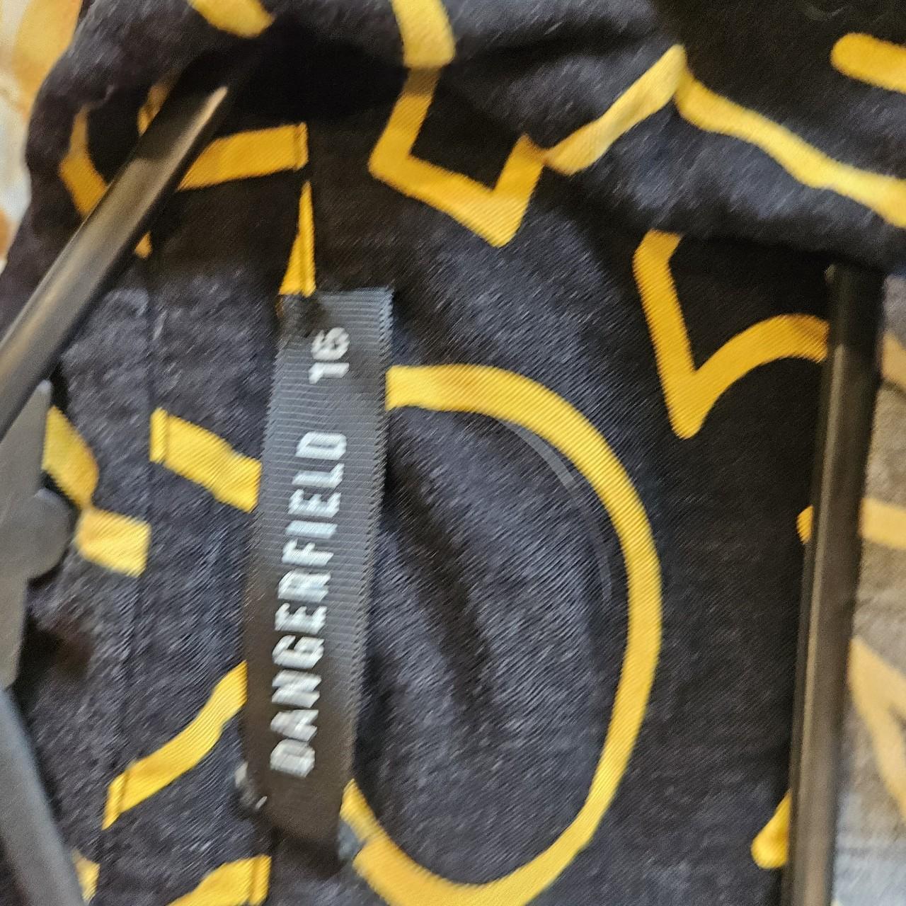 Dangerfield funky black and yellow shirt Size 16 - Depop