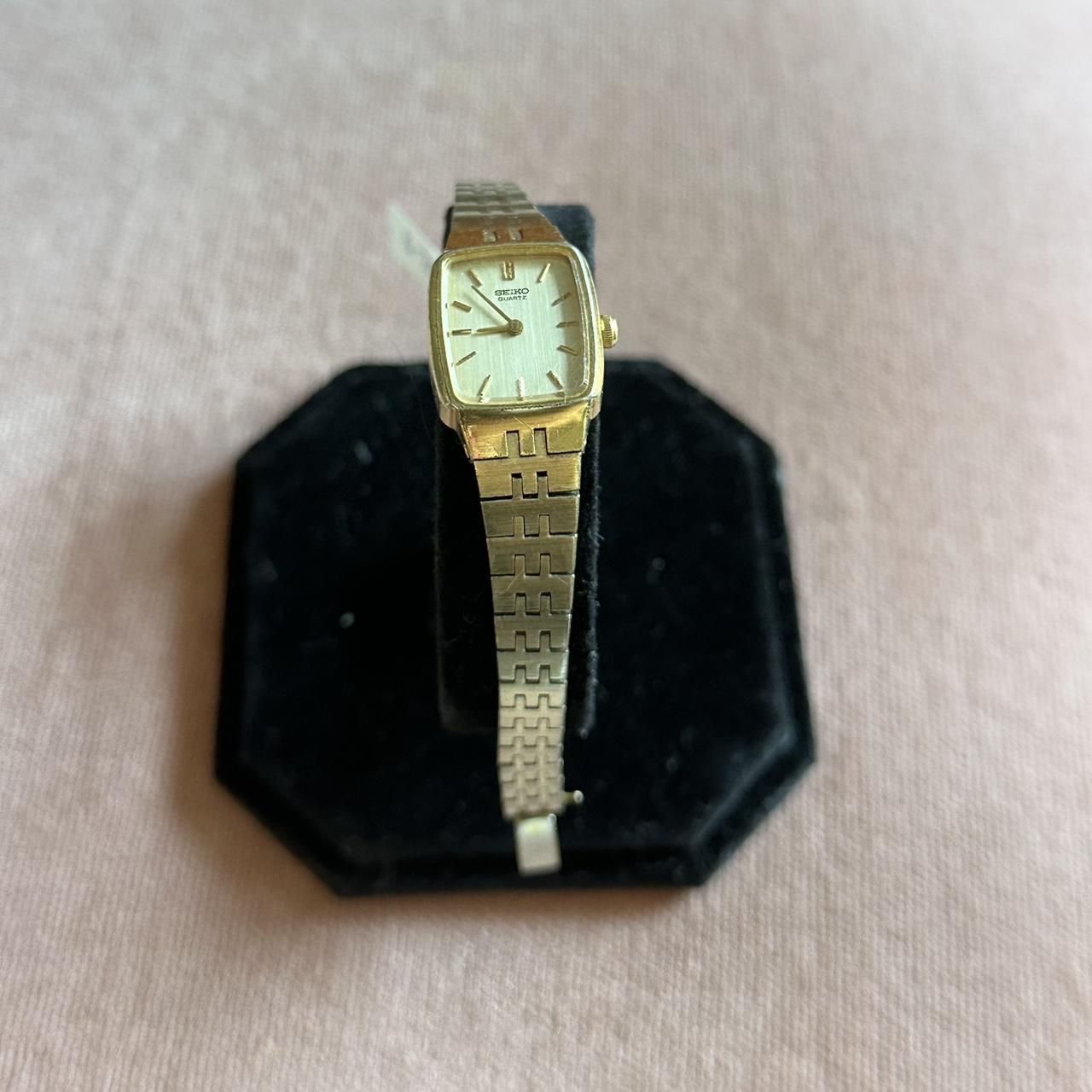 Vintage Seiko Watch Women Gold Tone Square Dial... - Depop