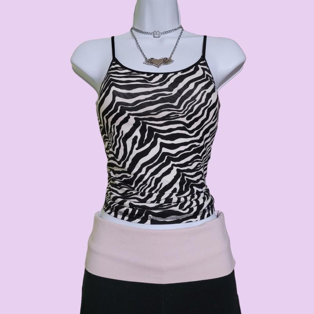 SCENE KID ZEBRA CAMI 🖤DETAILS: zebra print... - Depop