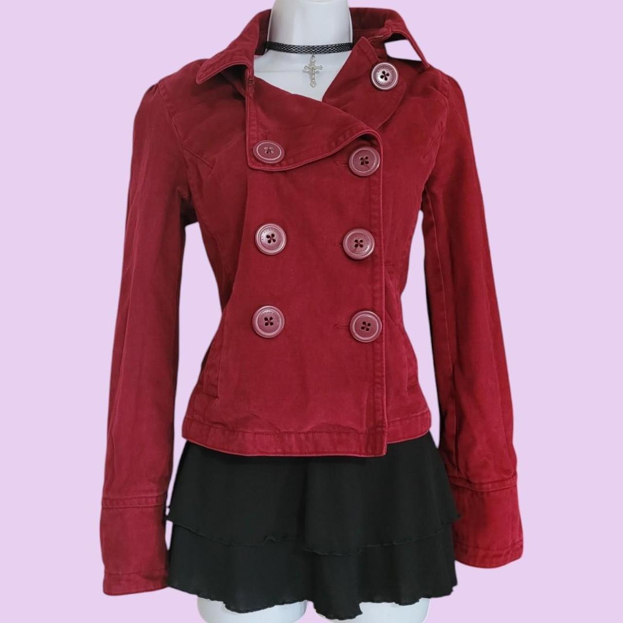 VAMPIRE GOTHIC BURGUNDY JACKET 🖤 DETAILS: deep... - Depop