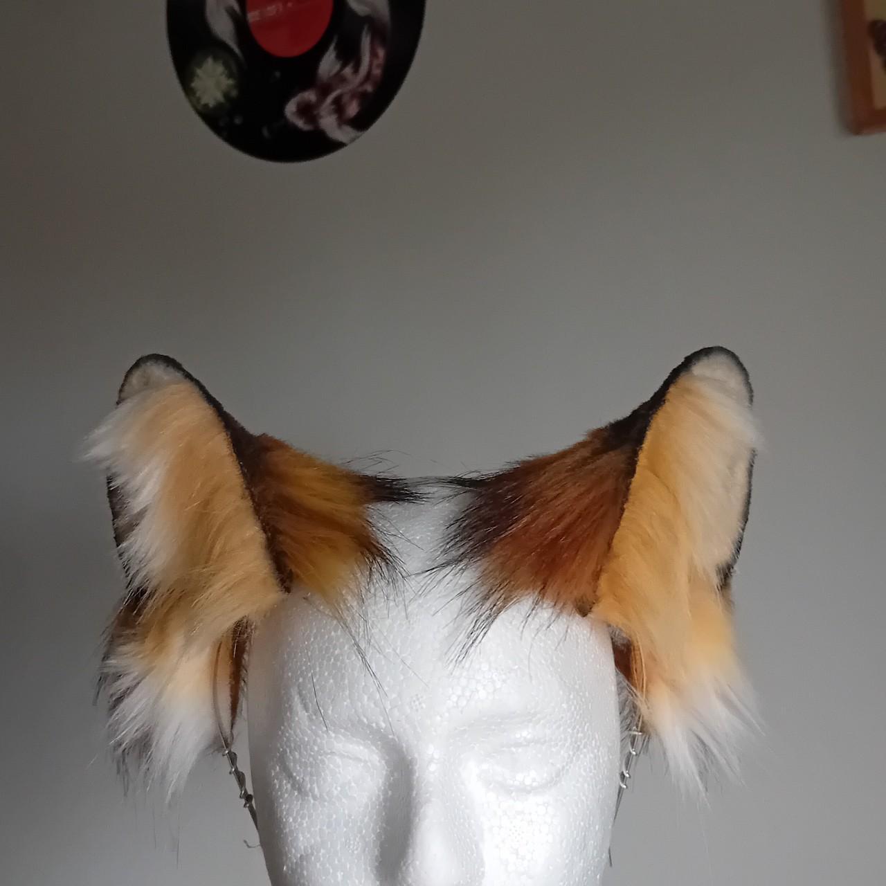 🦊fluffy red fox ears🦊 ♡Handmade by me♡ ♡If you'd... | Depop