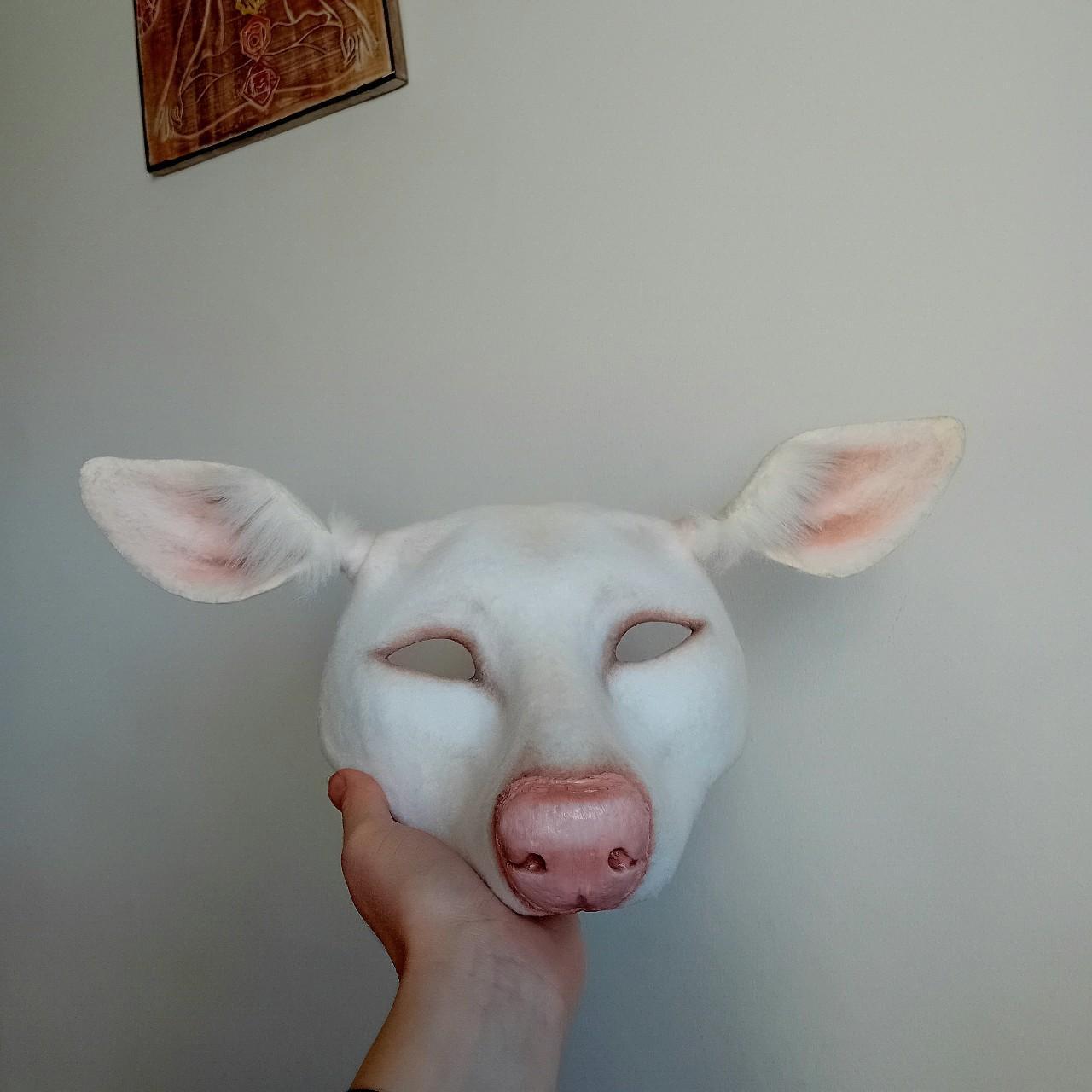 🪷Whimsical albino doe mask looking for a new home... | Depop