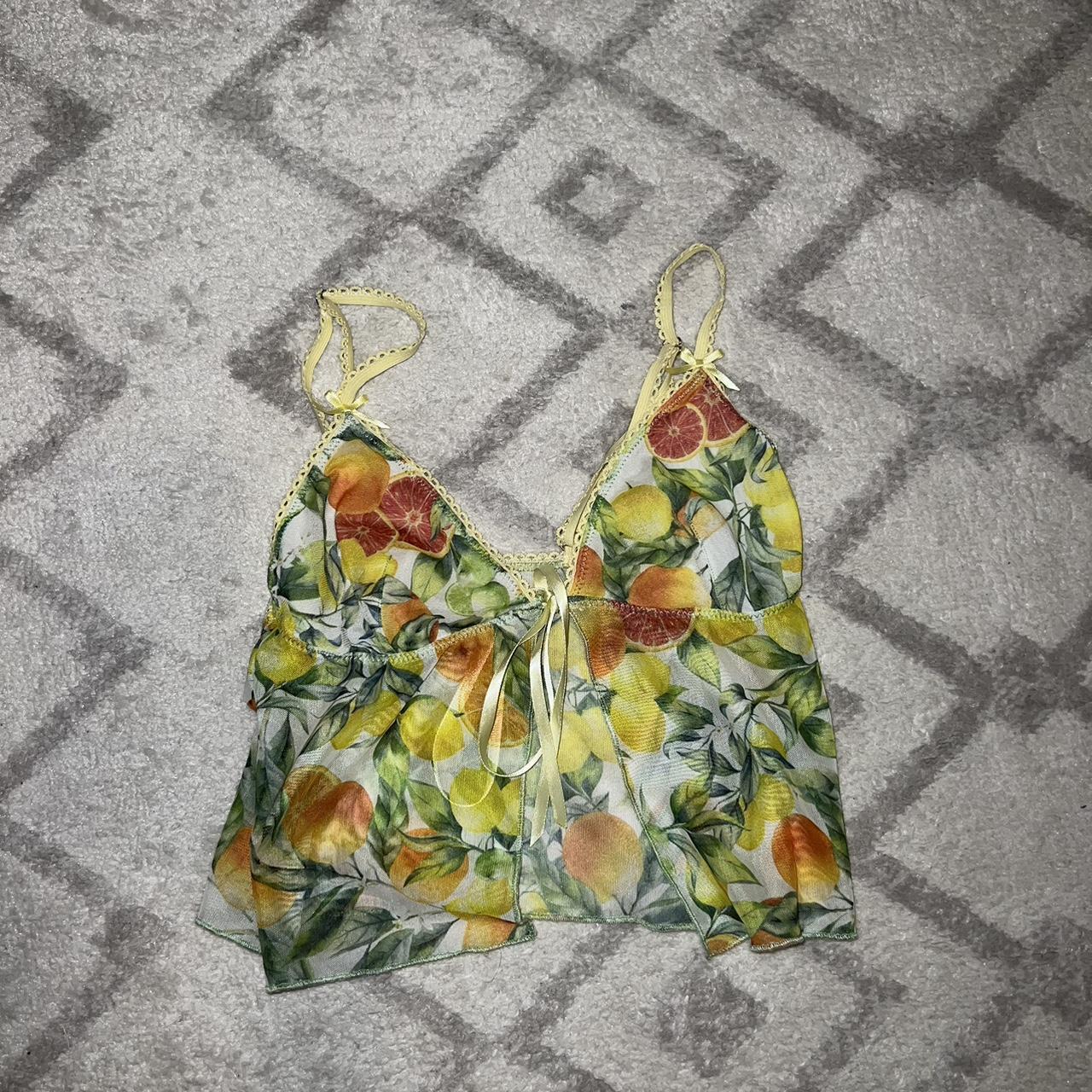 adorable fruit mesh top brand is sugar n spice as... - Depop