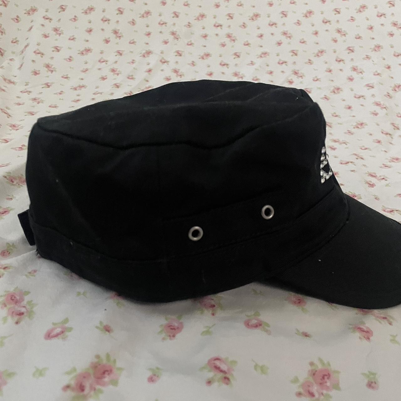 super cute y2k bedazzled bebe hat in great... - Depop