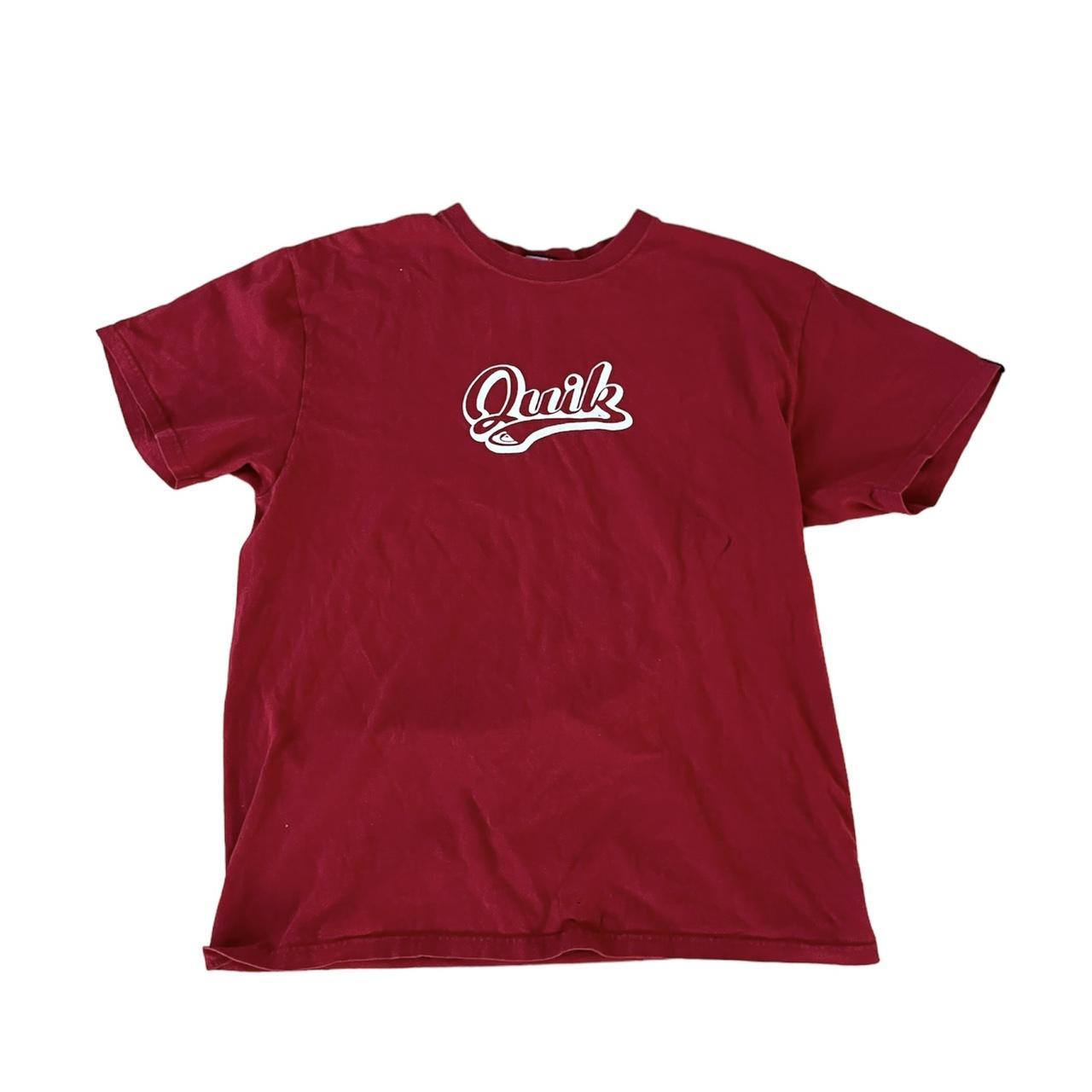 Red Vintage Quicksilver Shirt dope print / vintage... - Depop