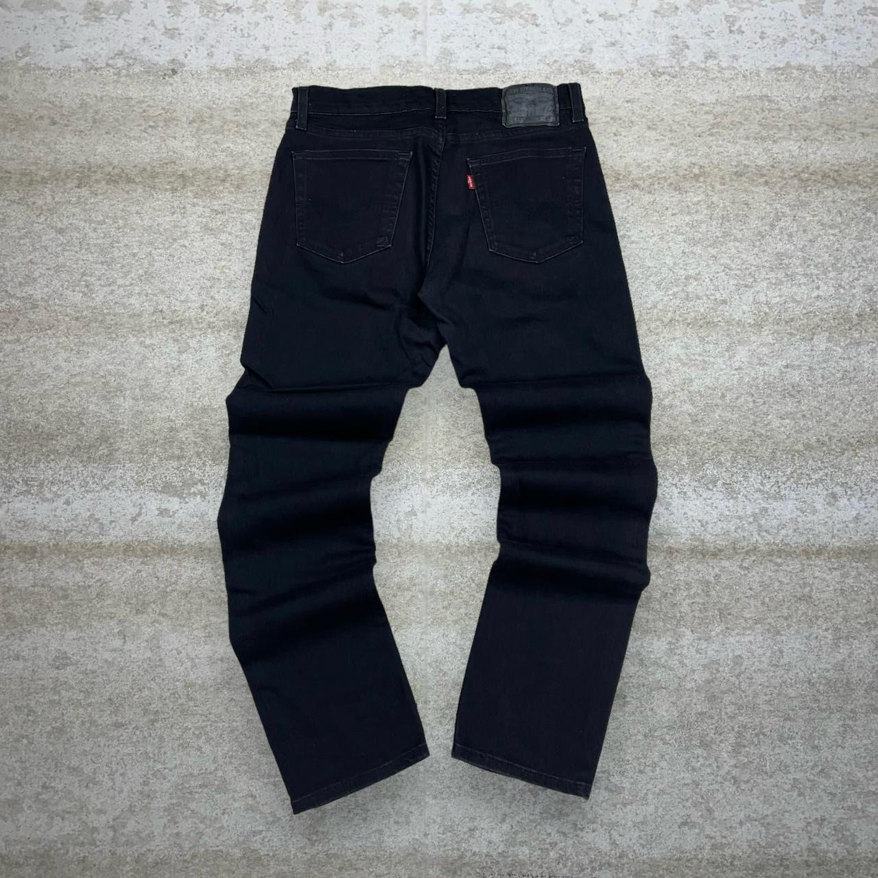 Levis Jeans 511 Slim Fit Jet Black Wash Denim Red... - Depop