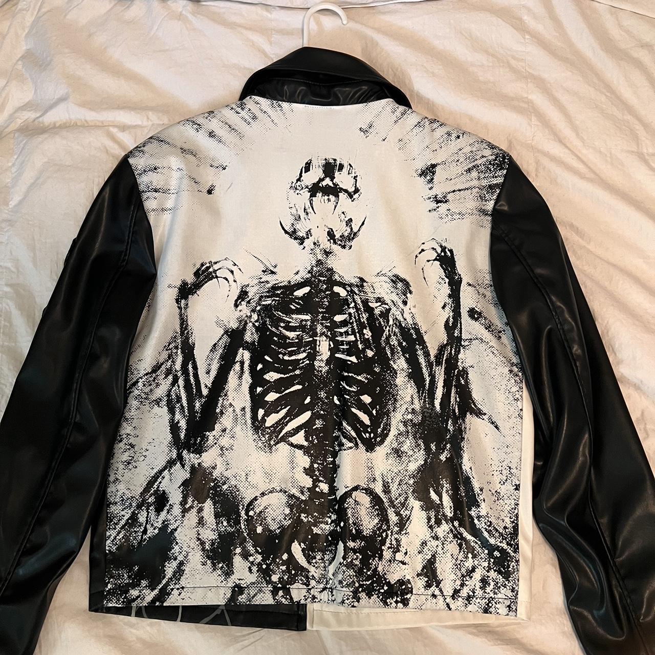 Drop Dead Two Panel “Manhattan” Vegan Jacket Small - Depop