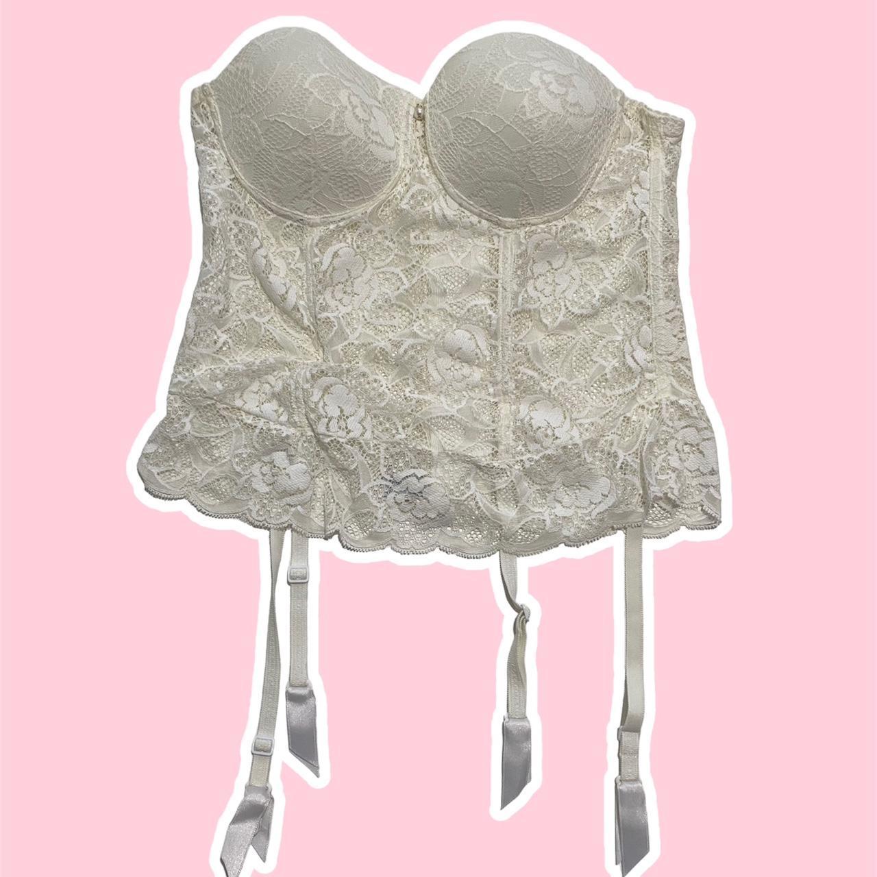Vintage Italian White Lace Corset Top Stunning Depop