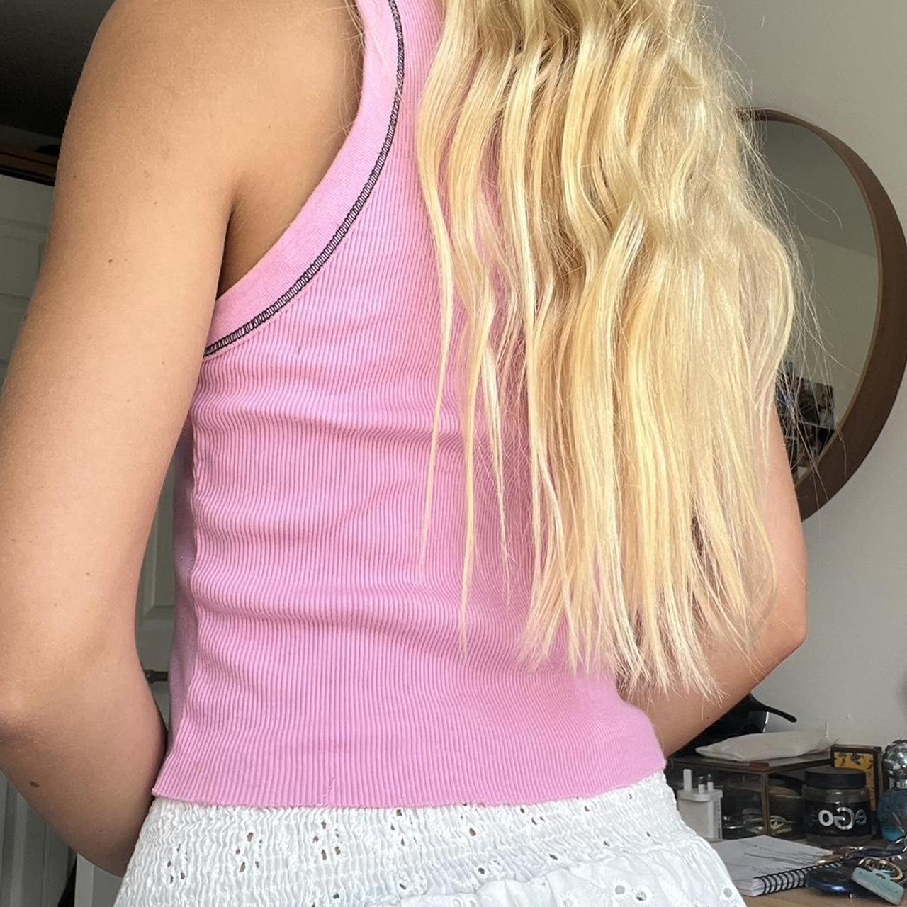 Baby pink brandy Melville tank top #brandymelville - Depop