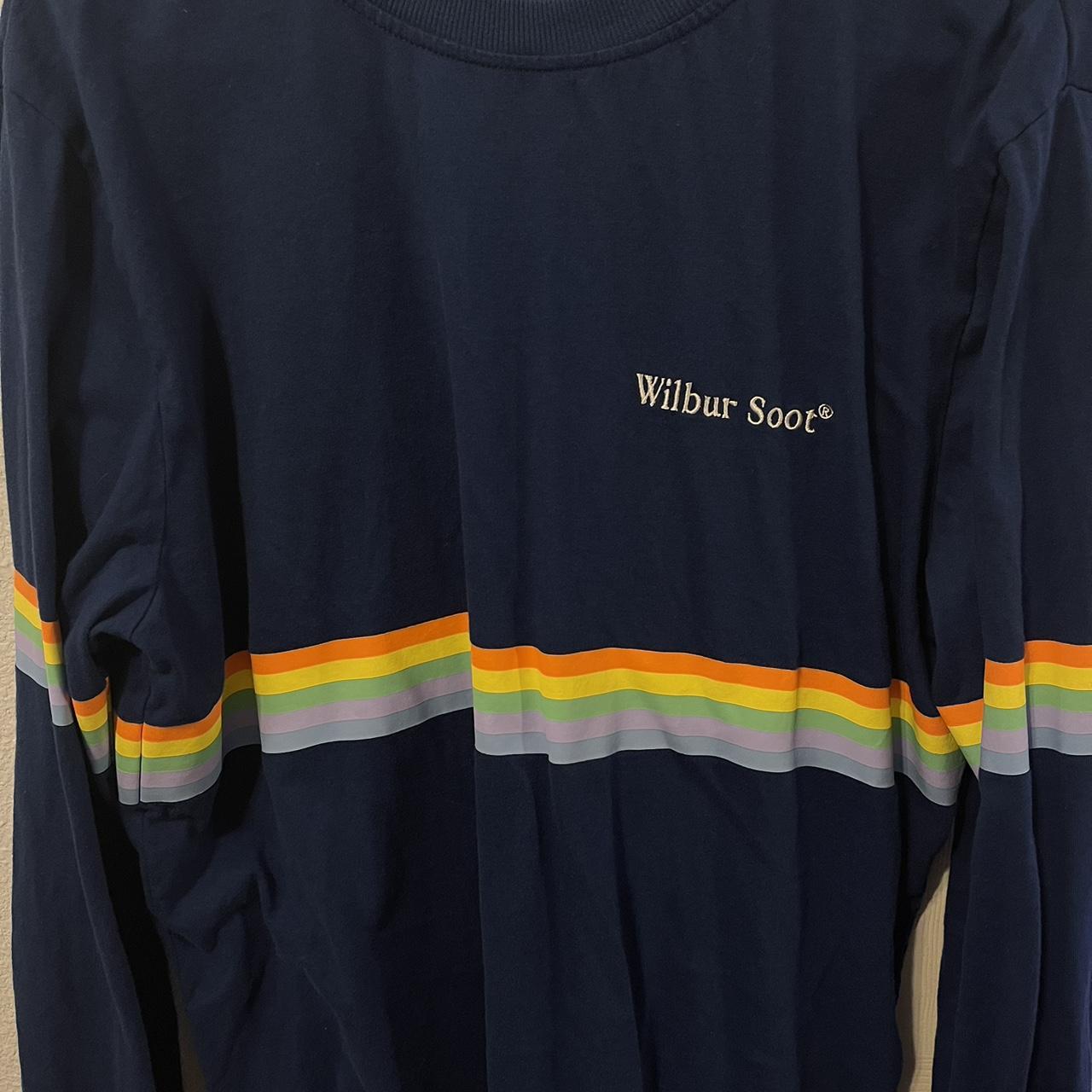 wilbur soot rainbow long sleeve shirt size XL, worn... - Depop
