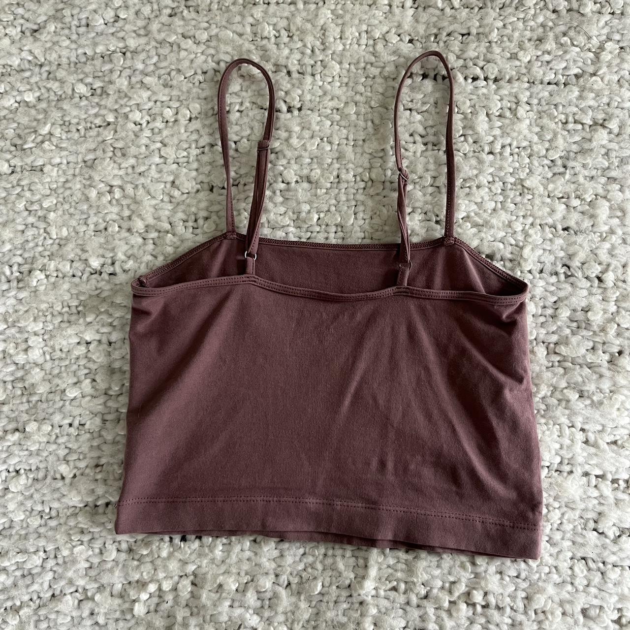 Purple / mauve crop tank top from American Eagle.... - Depop