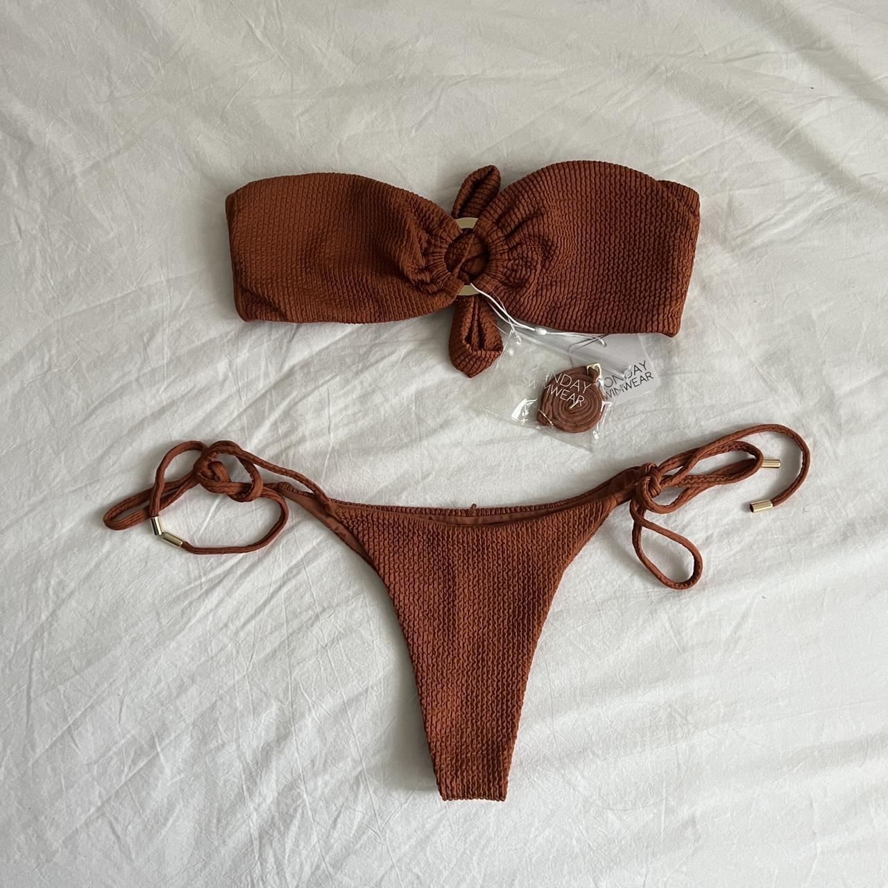 monday swimwear clay bikini never worn limited... - Depop