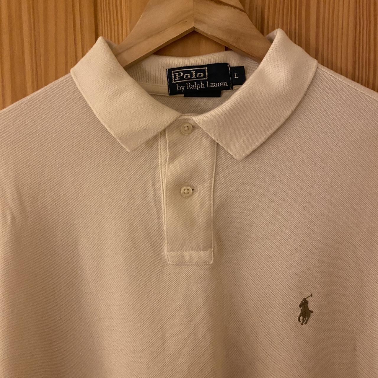 Ralph Lauren polo , men’s large , cream RRP... - Depop