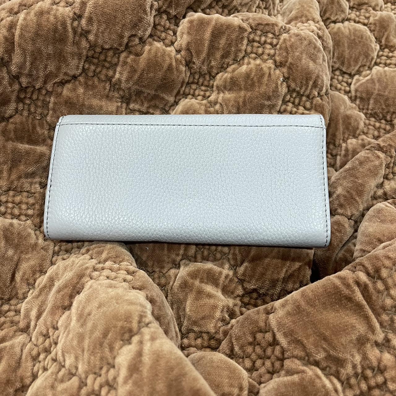Michael Kors grey monogram wallet with silver... - Depop