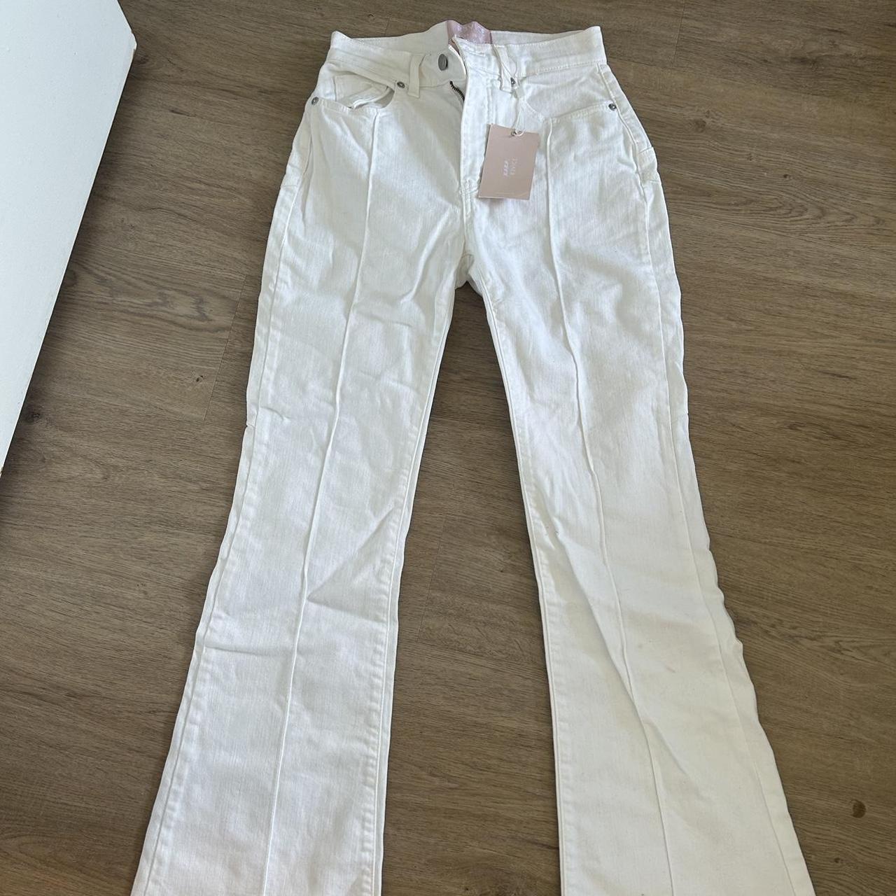 Revice White Flared Jeans Size 28 Tags still on - Depop