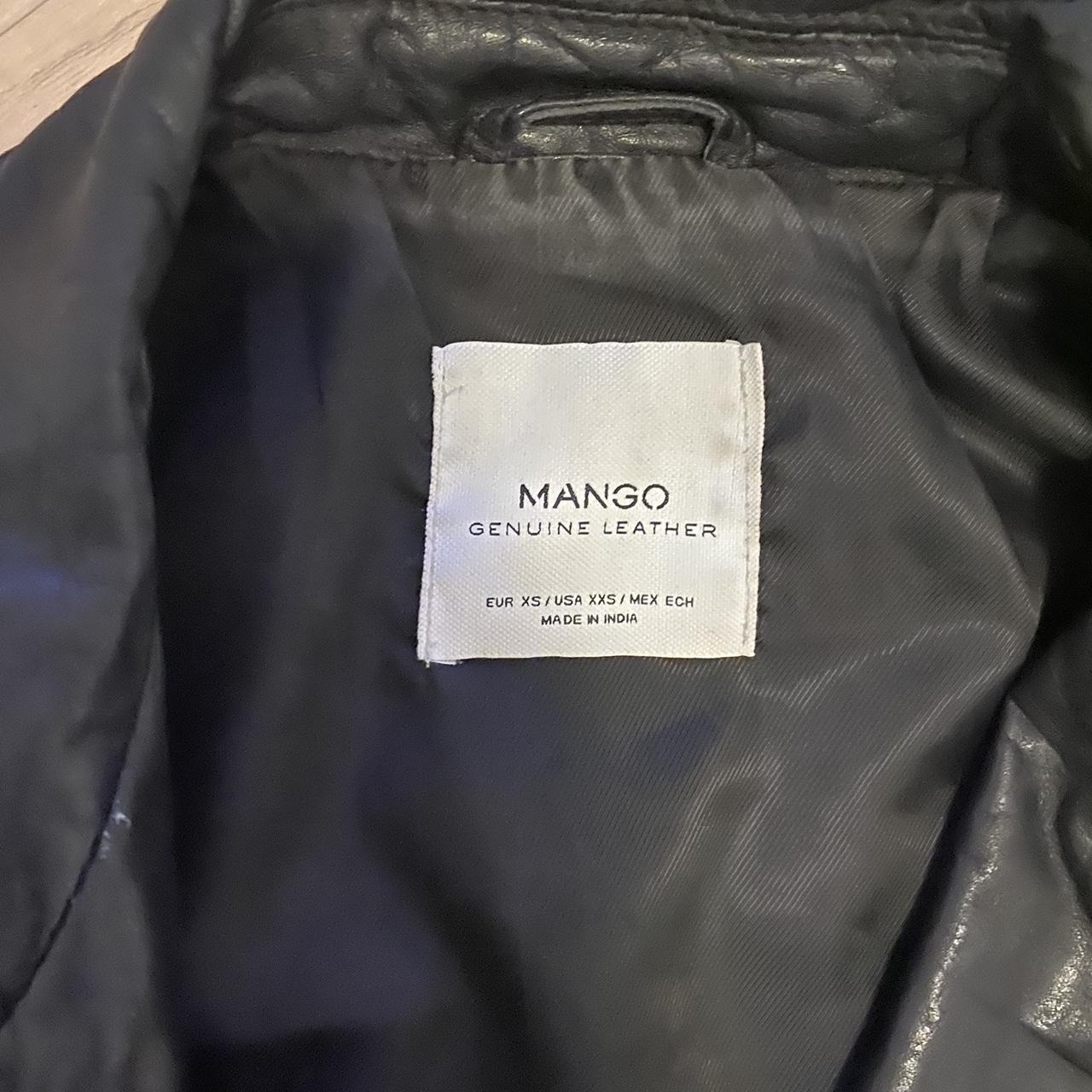 Mango leather biker jacket size XS. Worn, in great... - Depop
