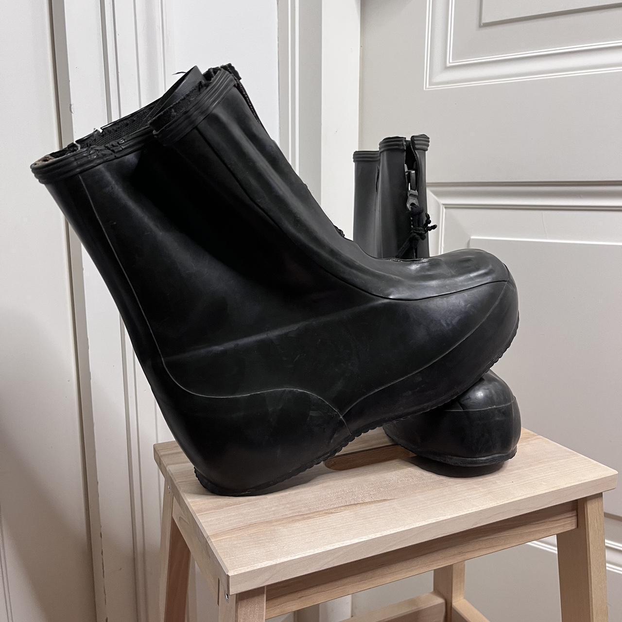 80s Opium Bunny Boots Rubber Combat Army Shoe... | Depop