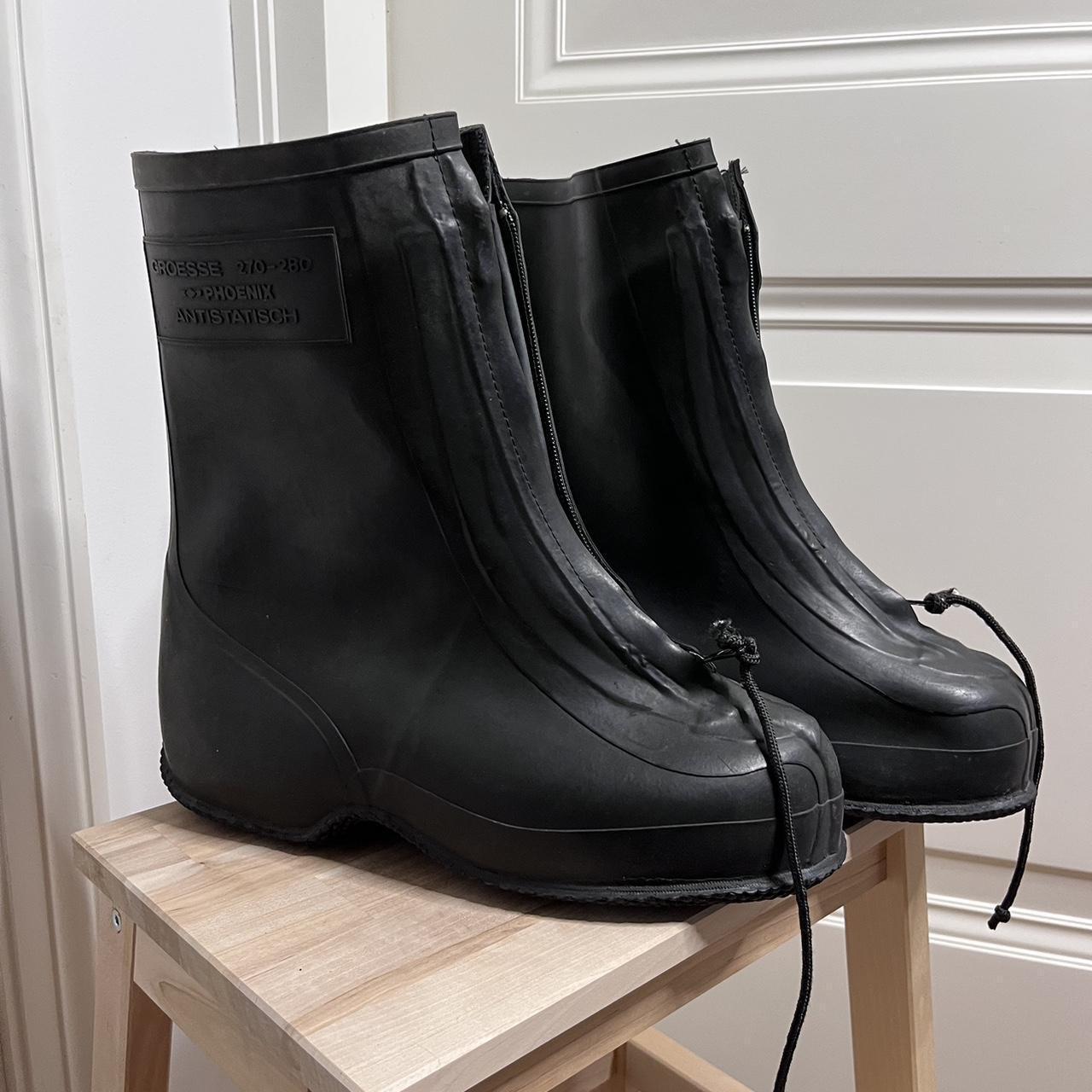 80s Opium Bunny Boots Rubber Combat Army Shoe Covers... | Depop