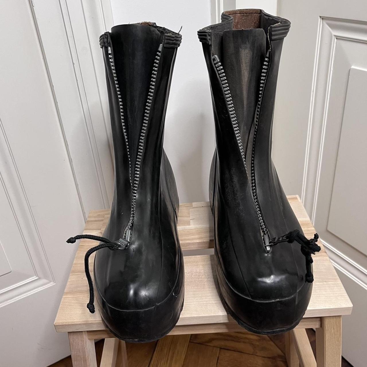 80s Opium Bunny Boots Rubber Combat Army Shoe Covers... | Depop