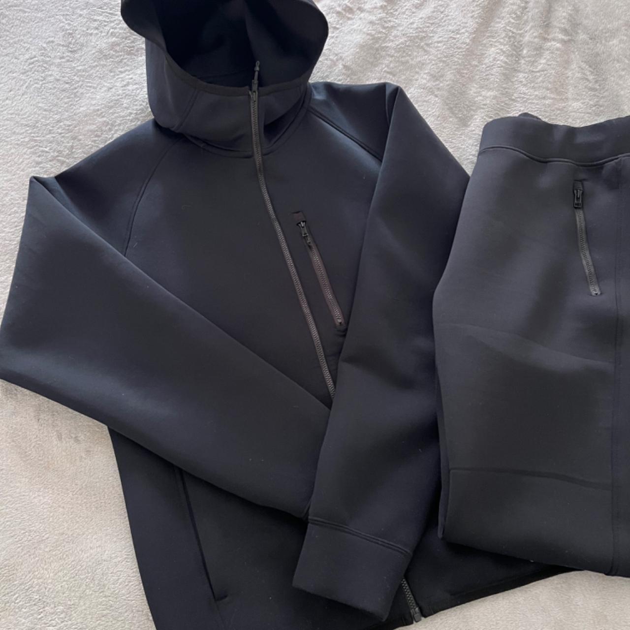 Uniqlo tracksuit black size medium Hoodie and... - Depop