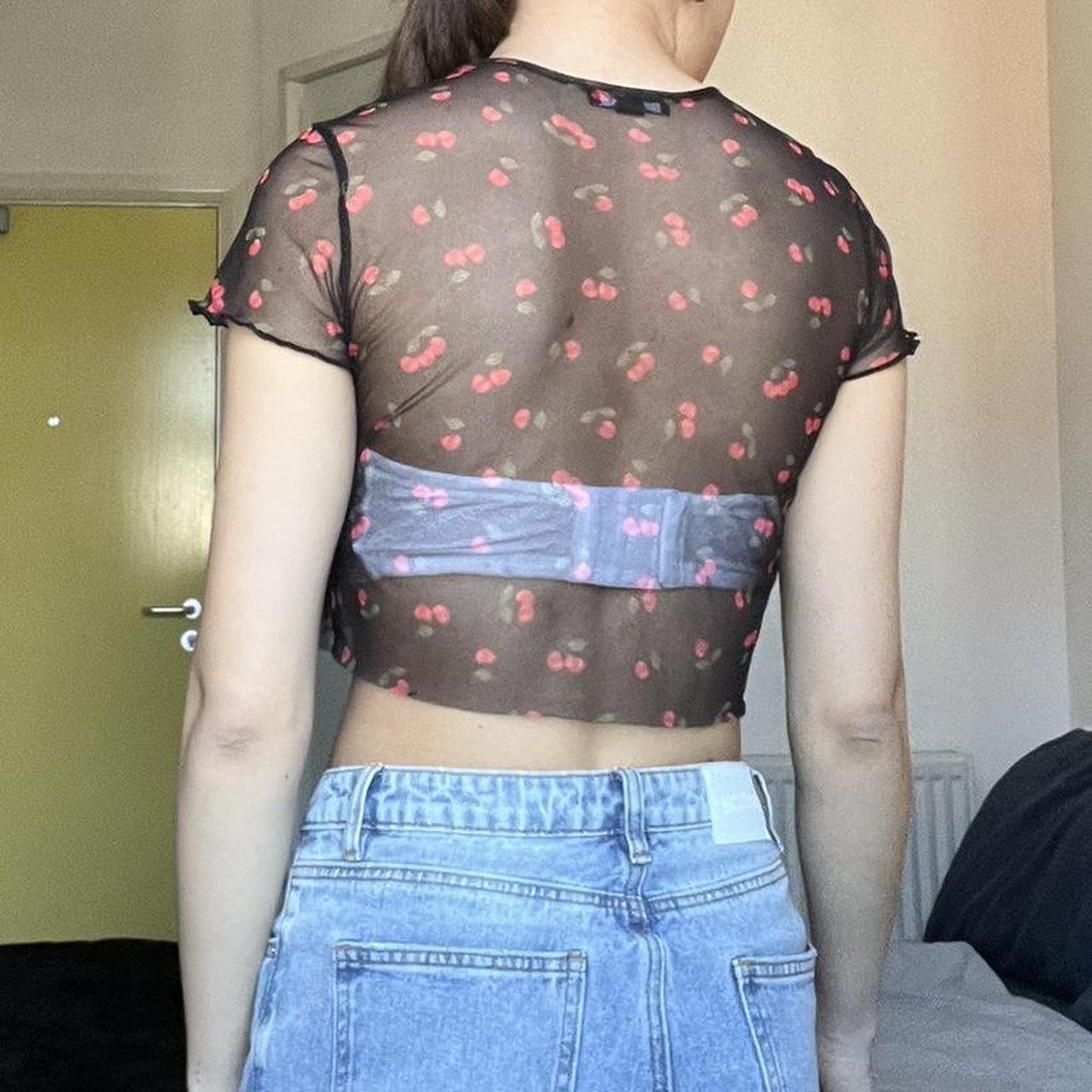See through mesh top Originally was a long teens... - Depop