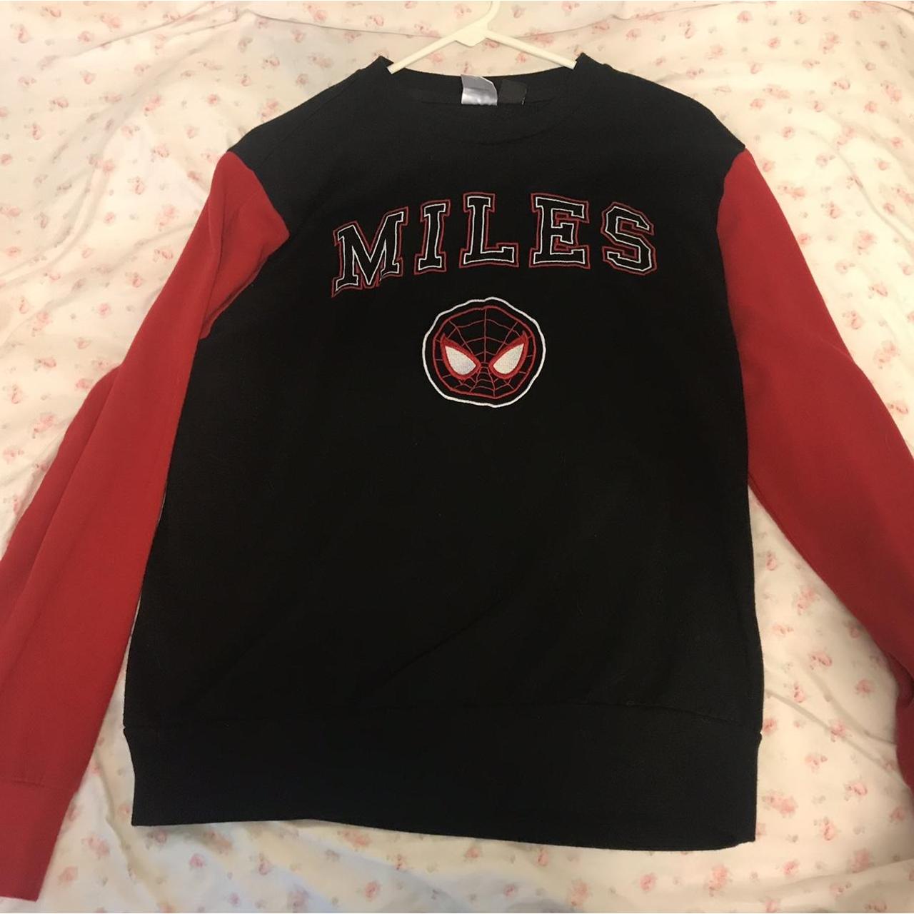 miles morales boxlunch sweater. the details and... - Depop