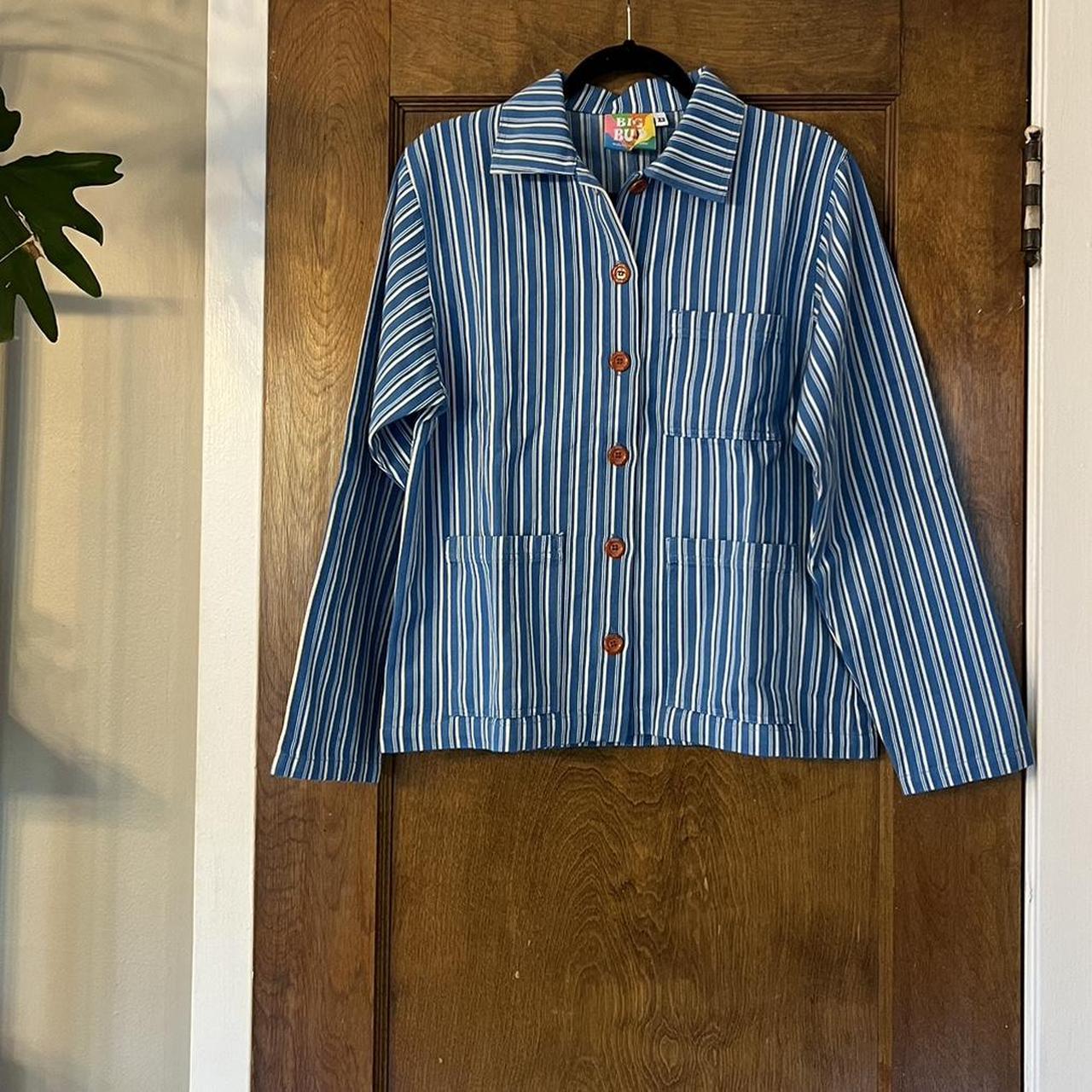 Big Bud Press Work Jacket in a beautiful blue and... - Depop