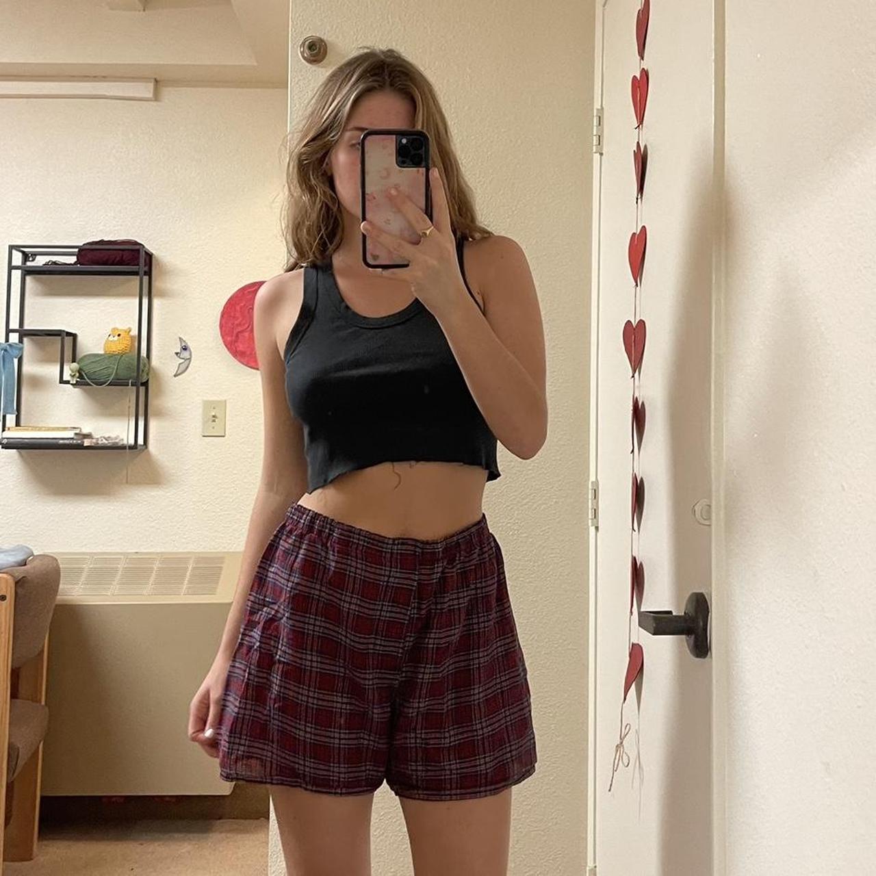 the red and grey boxers size - large - Depop