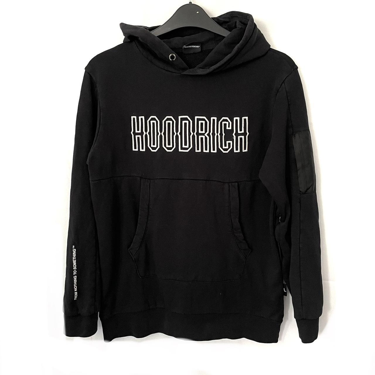 Hoodrich Hoodie men black Embroidered white chest... - Depop