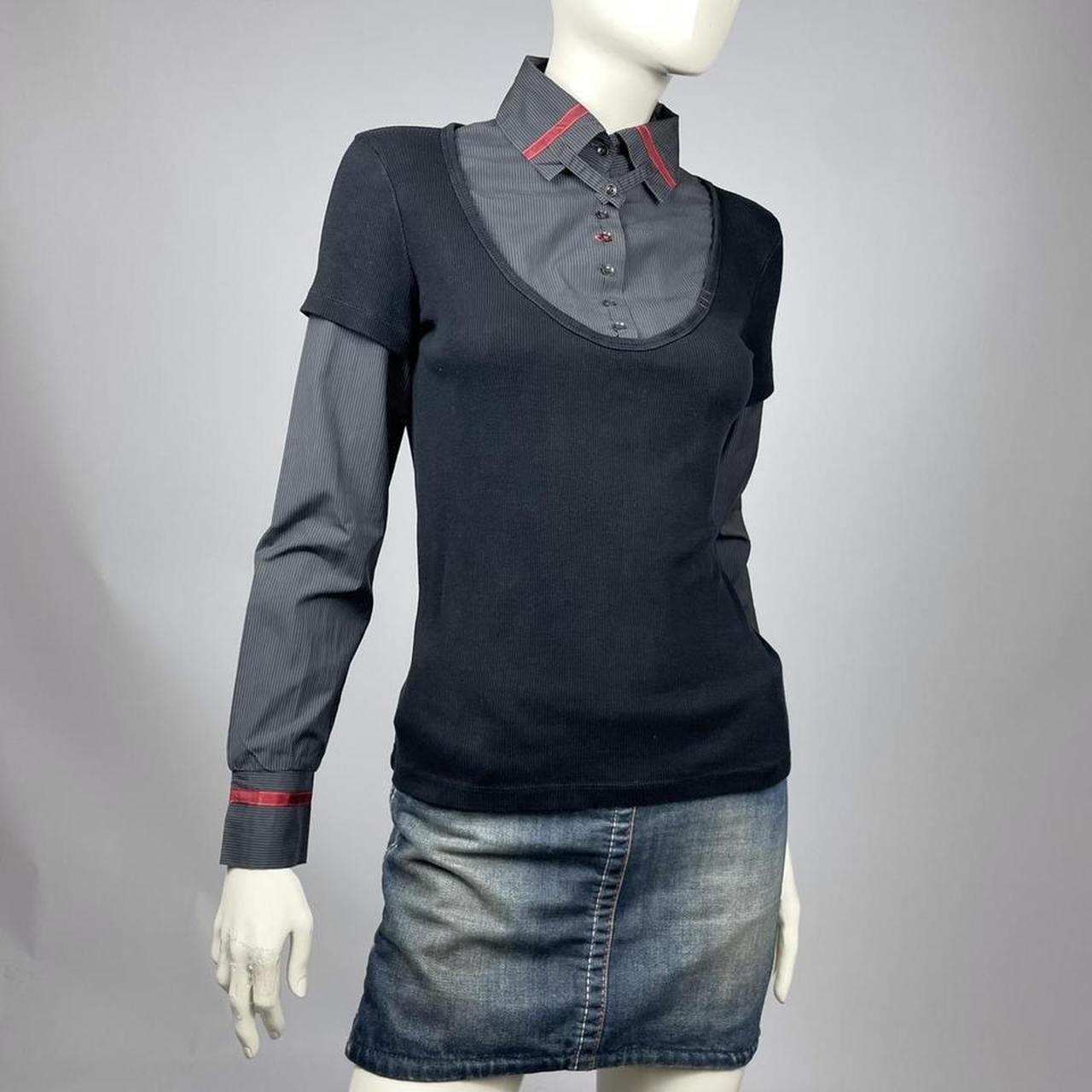 Cop Copine t-shirt with integrated shirt Very good... - Depop