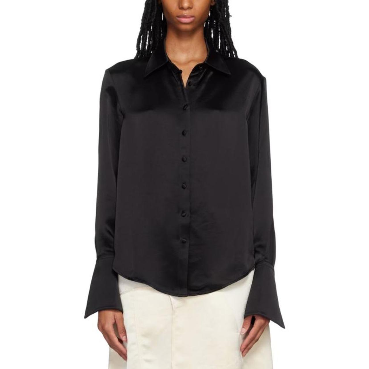 Anna Quan Silk shirt size 8 Worn a couple times... - Depop